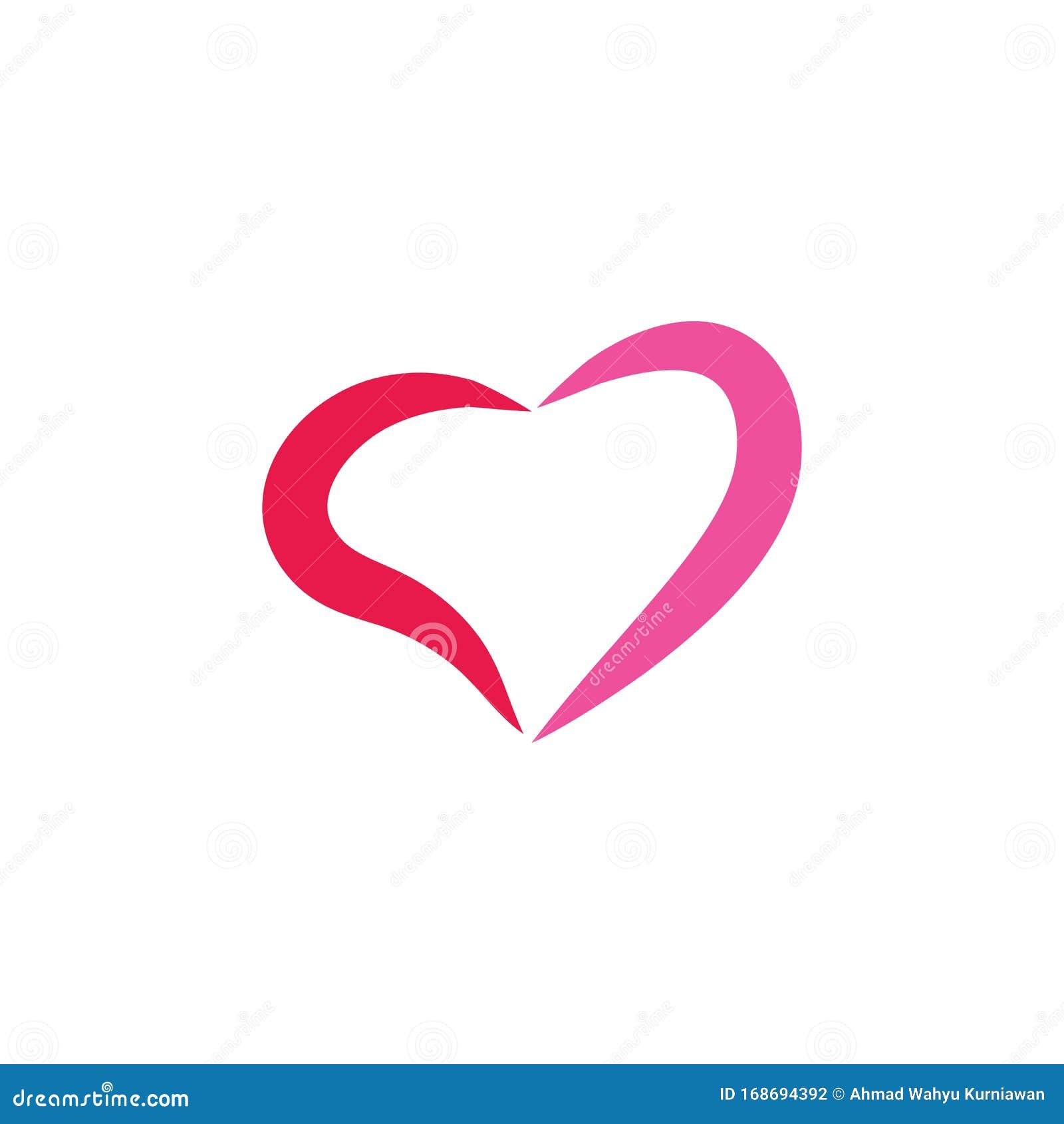Heart Logo Template stock vector. Illustration of heart - 168694392