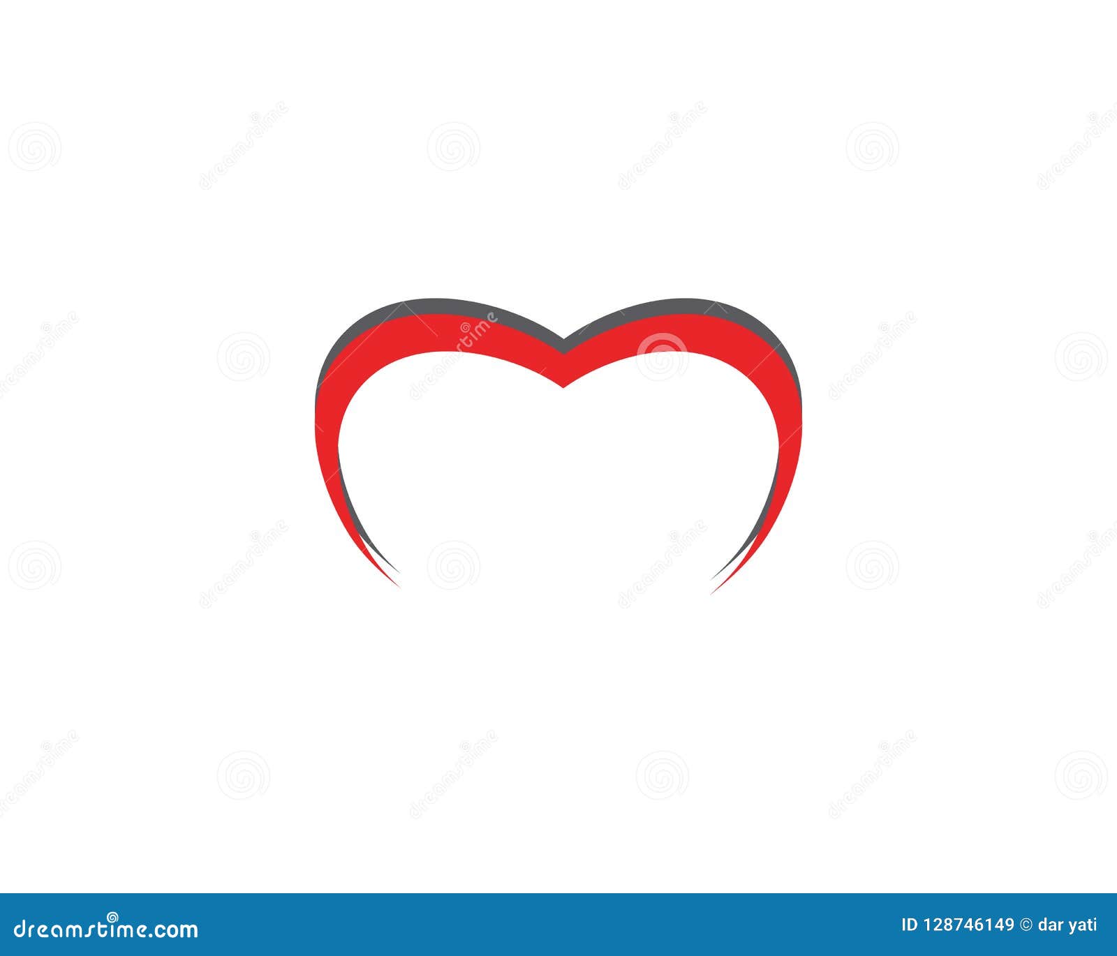 Heart Logo Template vector stock vector. Illustration of happy - 128746149