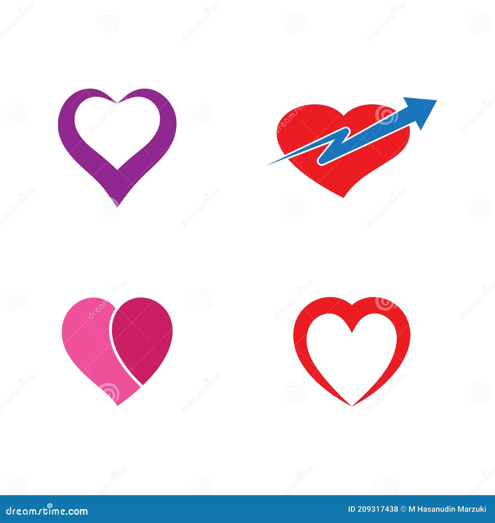 Heart Logo Template vector stock vector. Illustration of health - 209317438