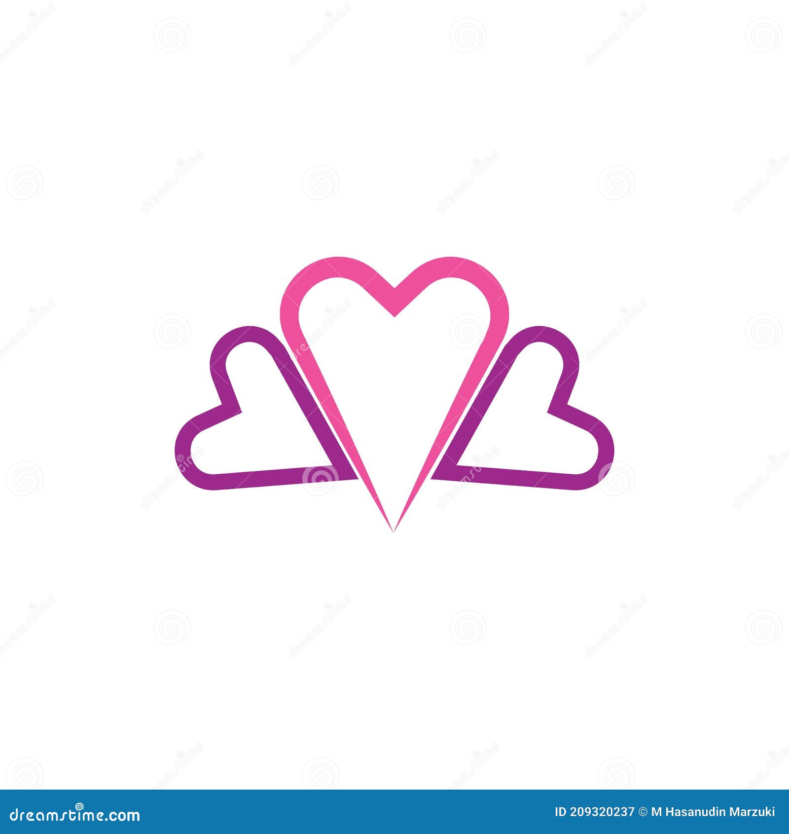 Heart Logo Template vector stock vector. Illustration of shape - 209320237