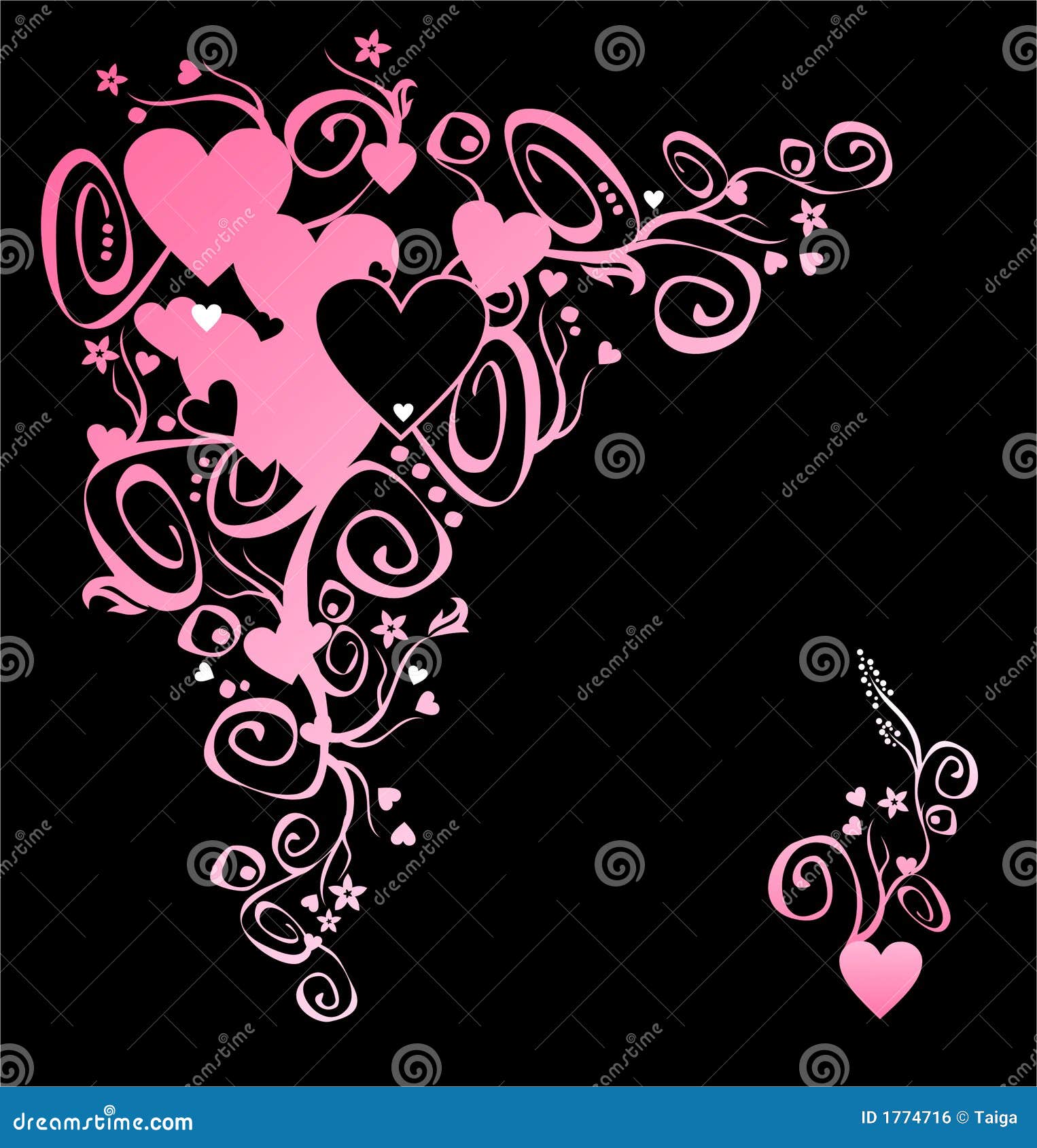 Heart of love. Corner stock vector. Illustration of accents - 1774716
