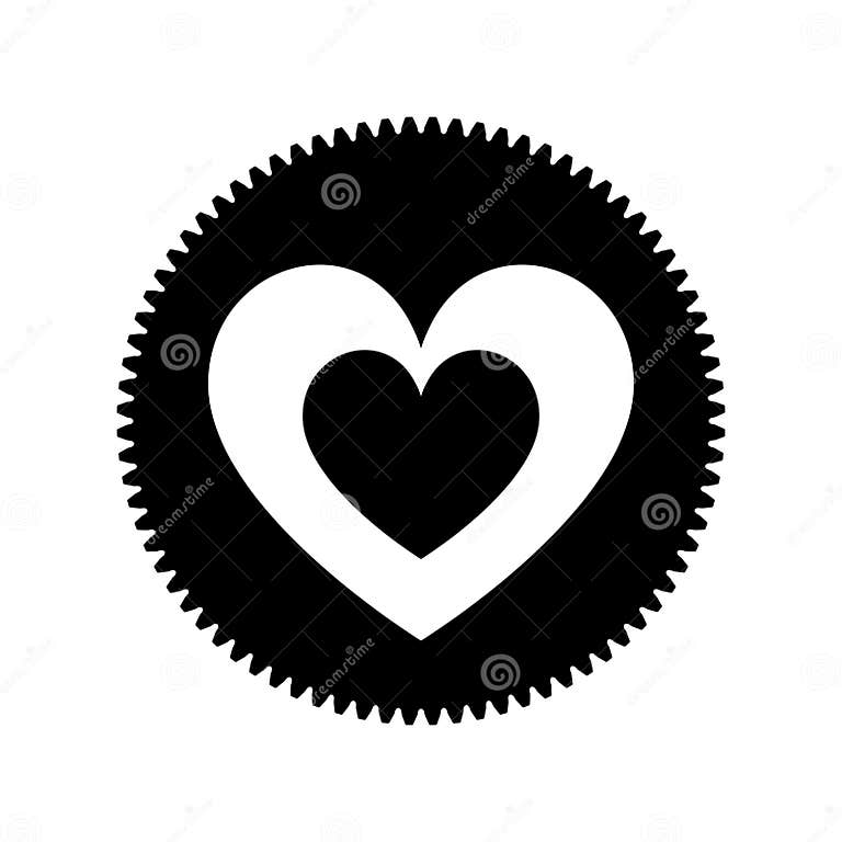 Heart Love Gear stock illustration. Illustration of heart - 303218153