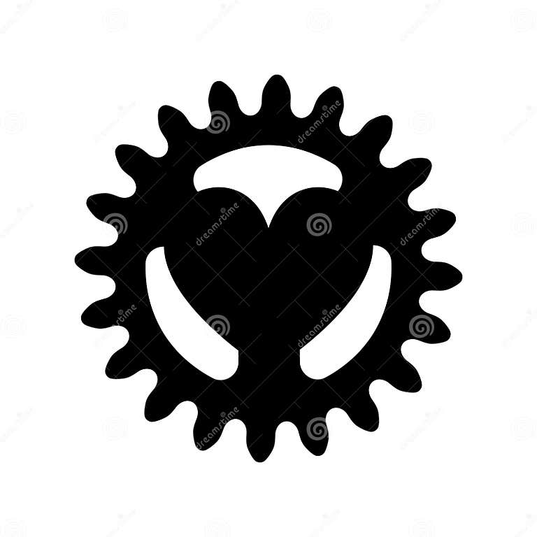 Heart Love Gear stock vector. Illustration of symbol - 303510880