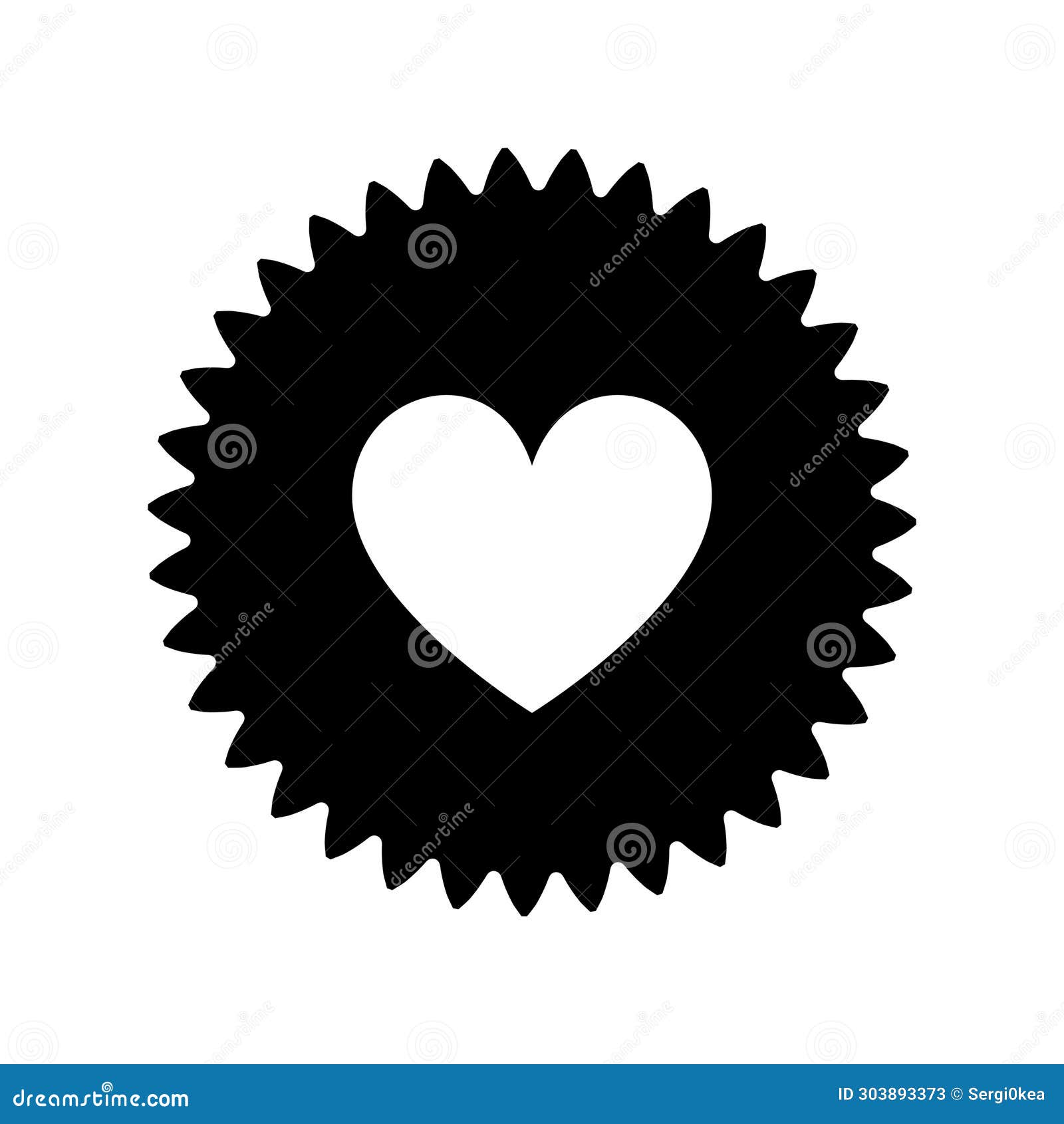 Heart Love Gear stock illustration. Illustration of mechanical - 303893373