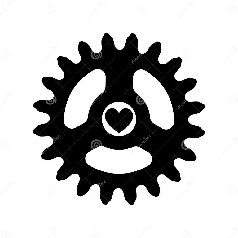 Heart Love Gear stock illustration. Illustration of machine - 304012945