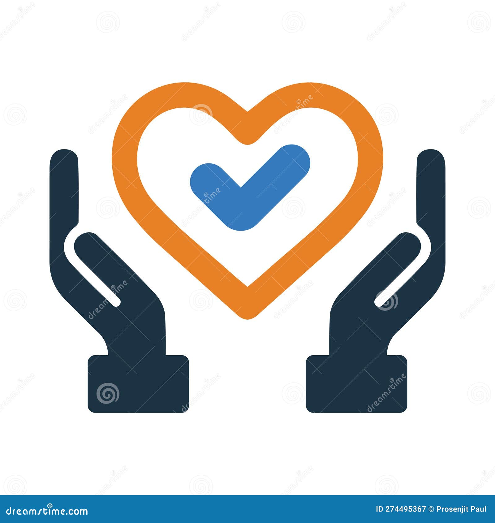 Hand With Tick Checkmark Grey Icon. Hygiene, Human Protection Symbol ...