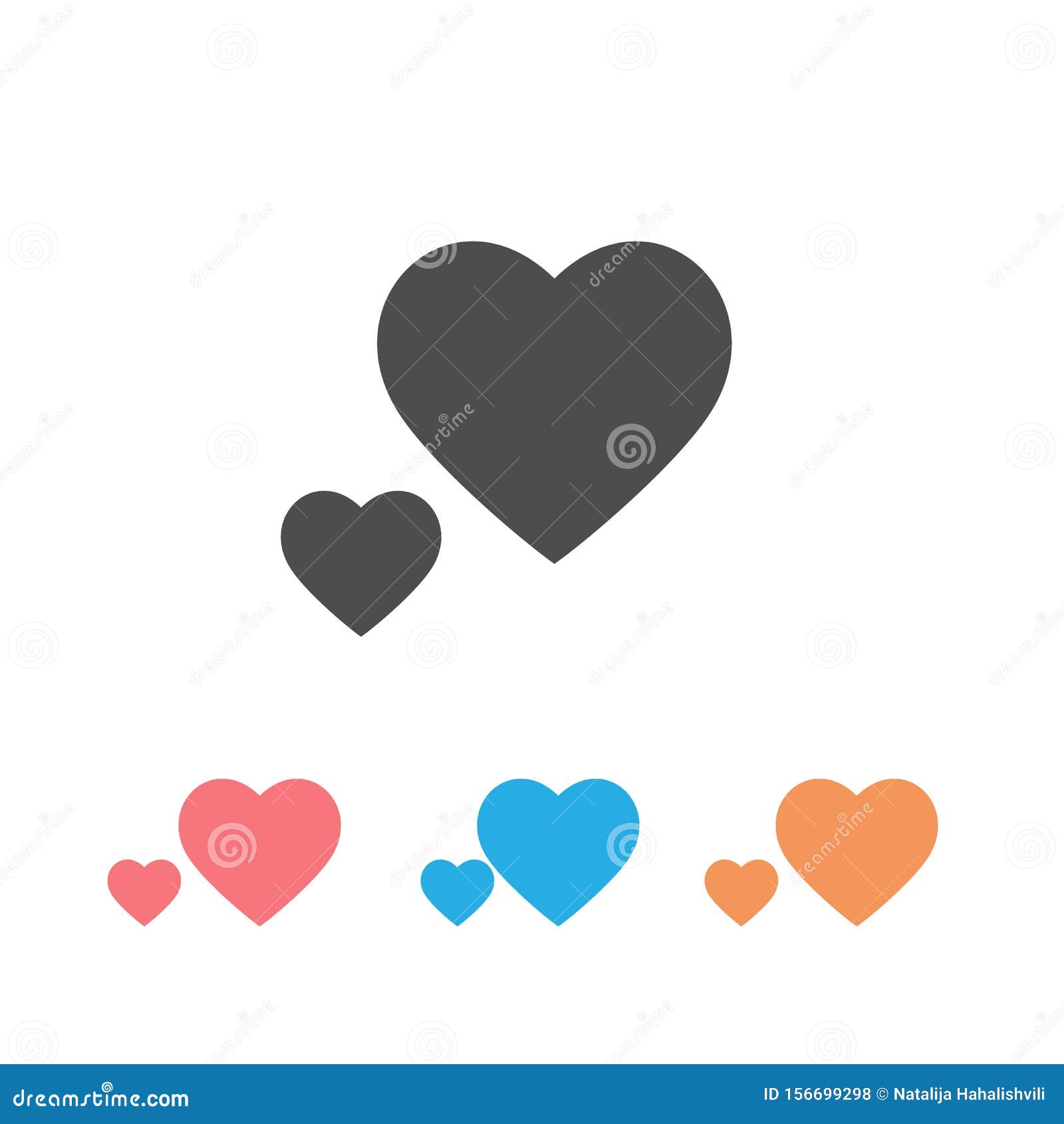Heart Love Icon Set Vector Illustration Isolated Stock Vector ...
