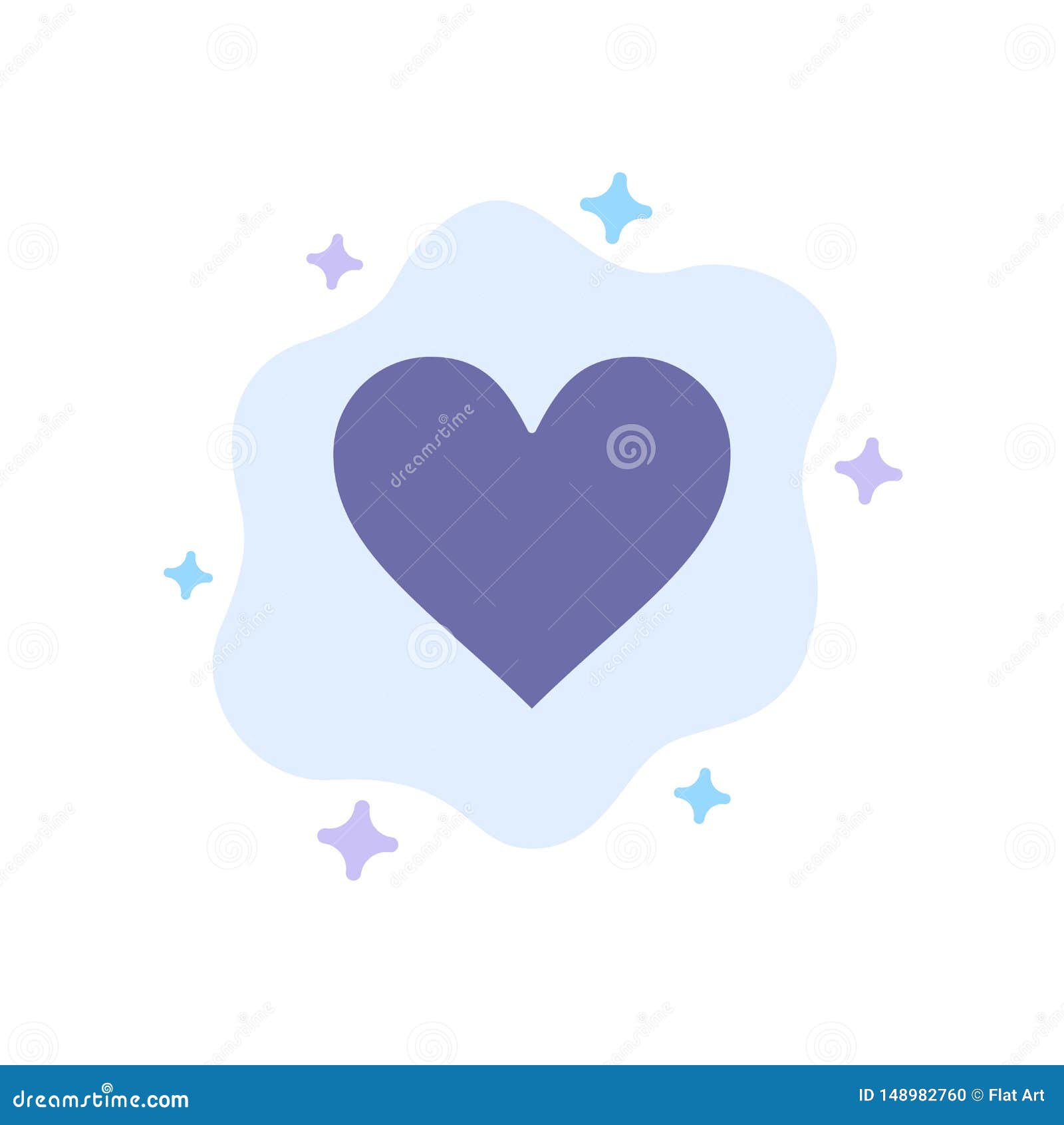Heart, Love, Like, Twitter Blue Icon on Abstract Cloud Background Stock ...