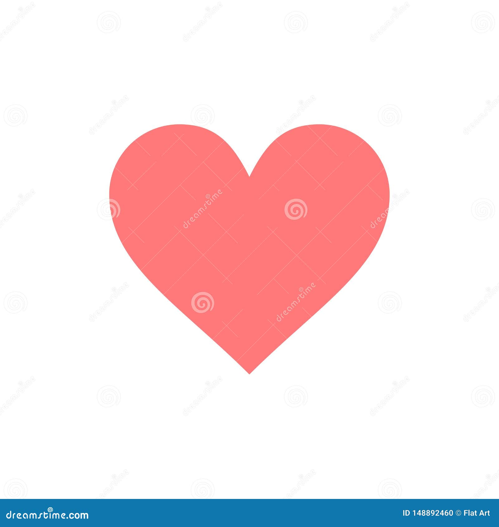 Heart, Love, Like, Twitter Flat Color Icon. Vector Icon Banner Template ...