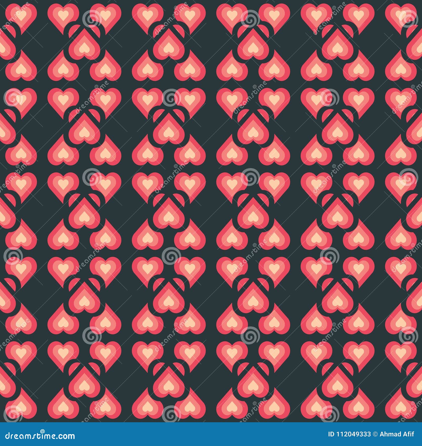 Heart Love Pattern Vector stock vector. Illustration of decor - 112049333