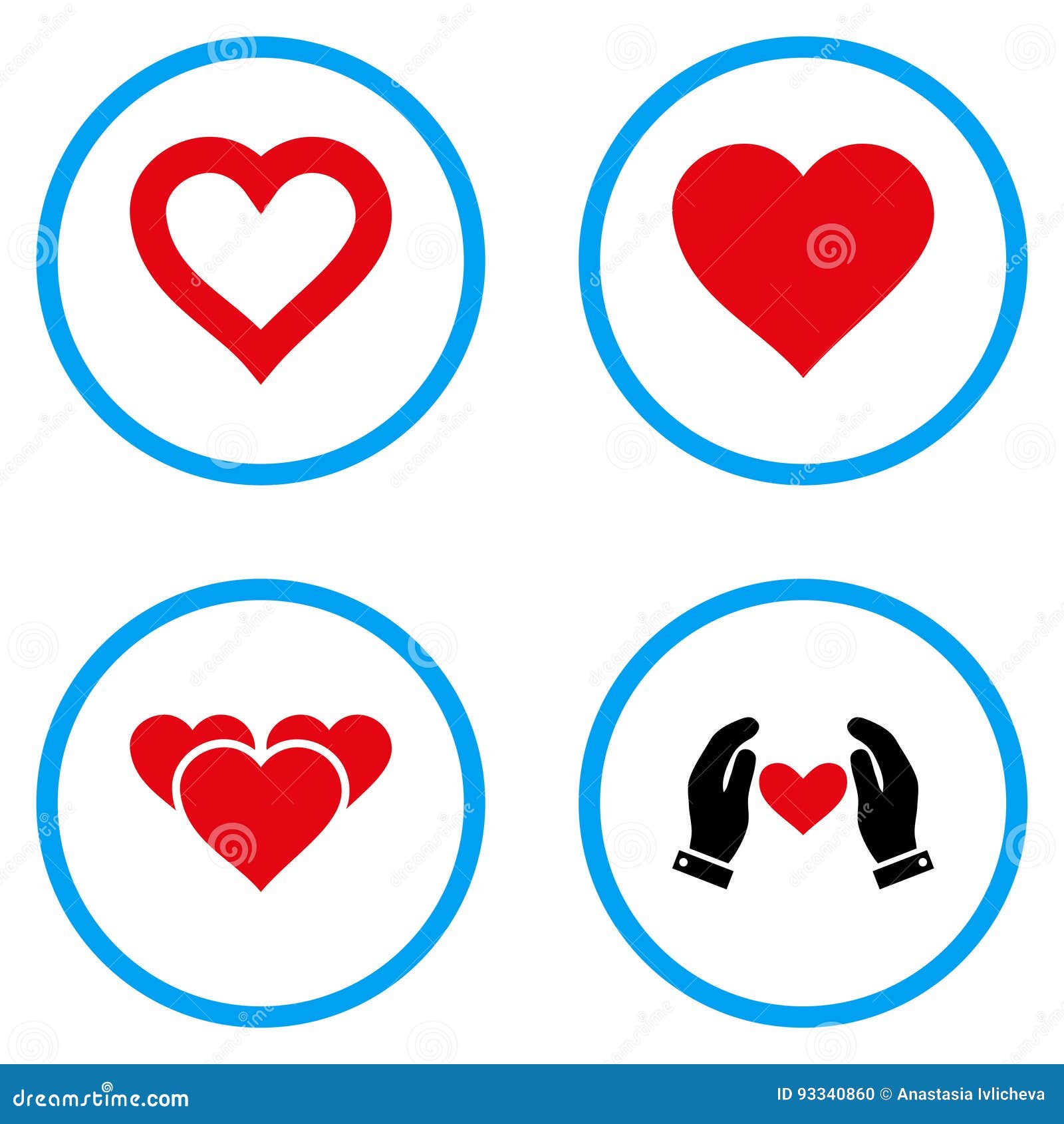 Heart Love Rounded Vector Icons Stock Vector - Illustration of like ...
