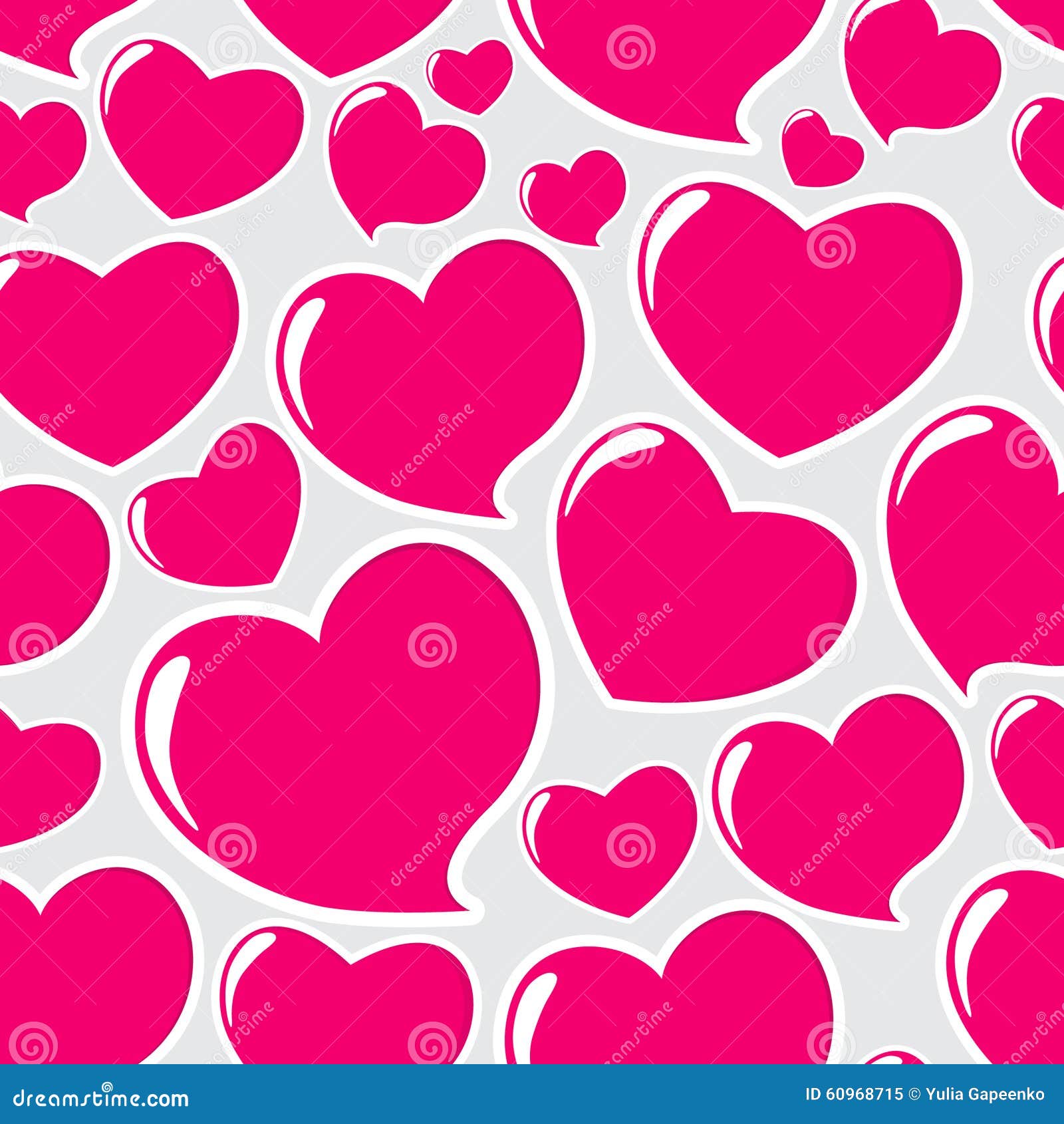 Heart Love Seamless Pattern Background Vector Stock Vector ...