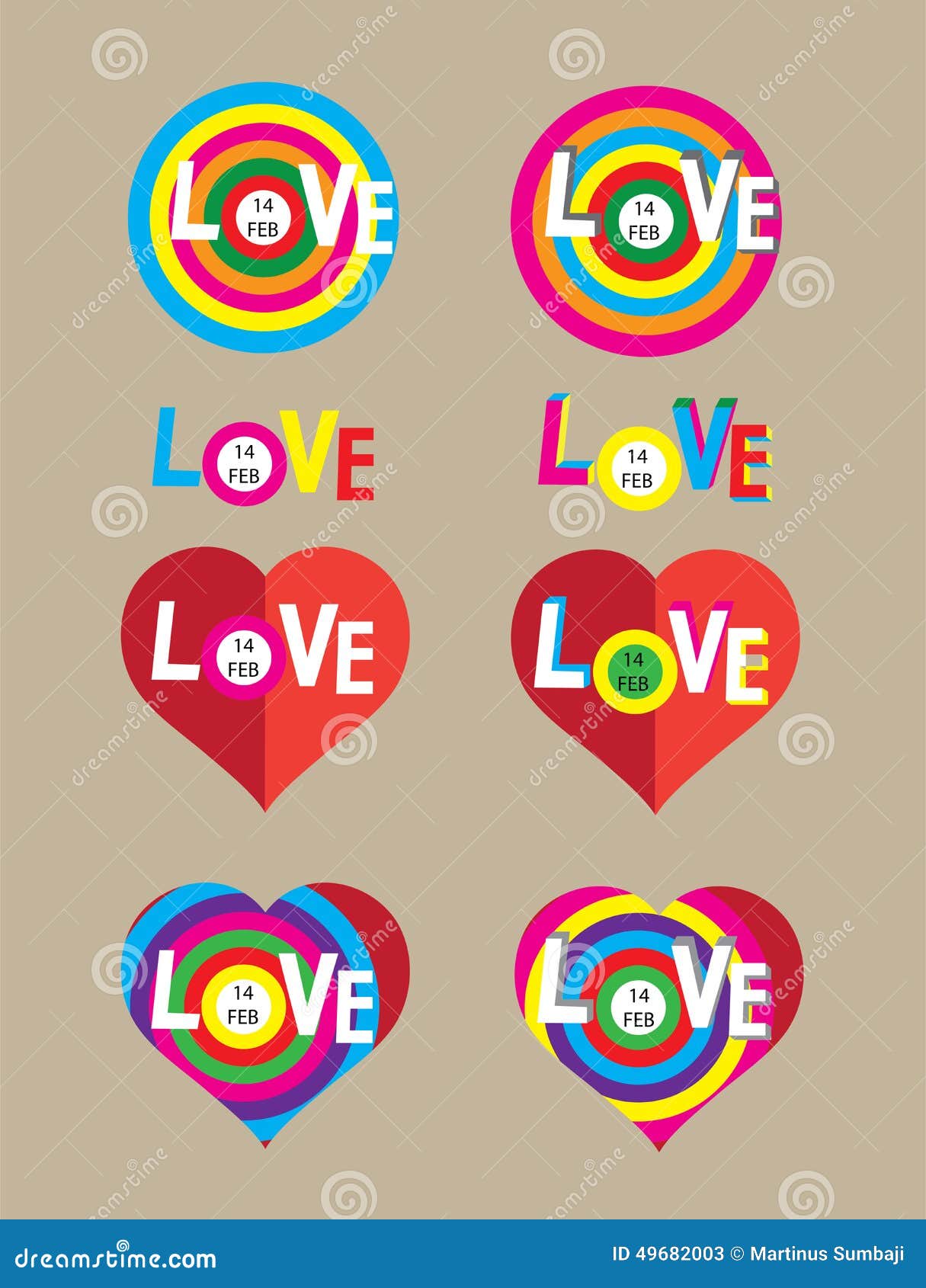 Heart love set stock vector. Illustration of love, silhouette - 49682003