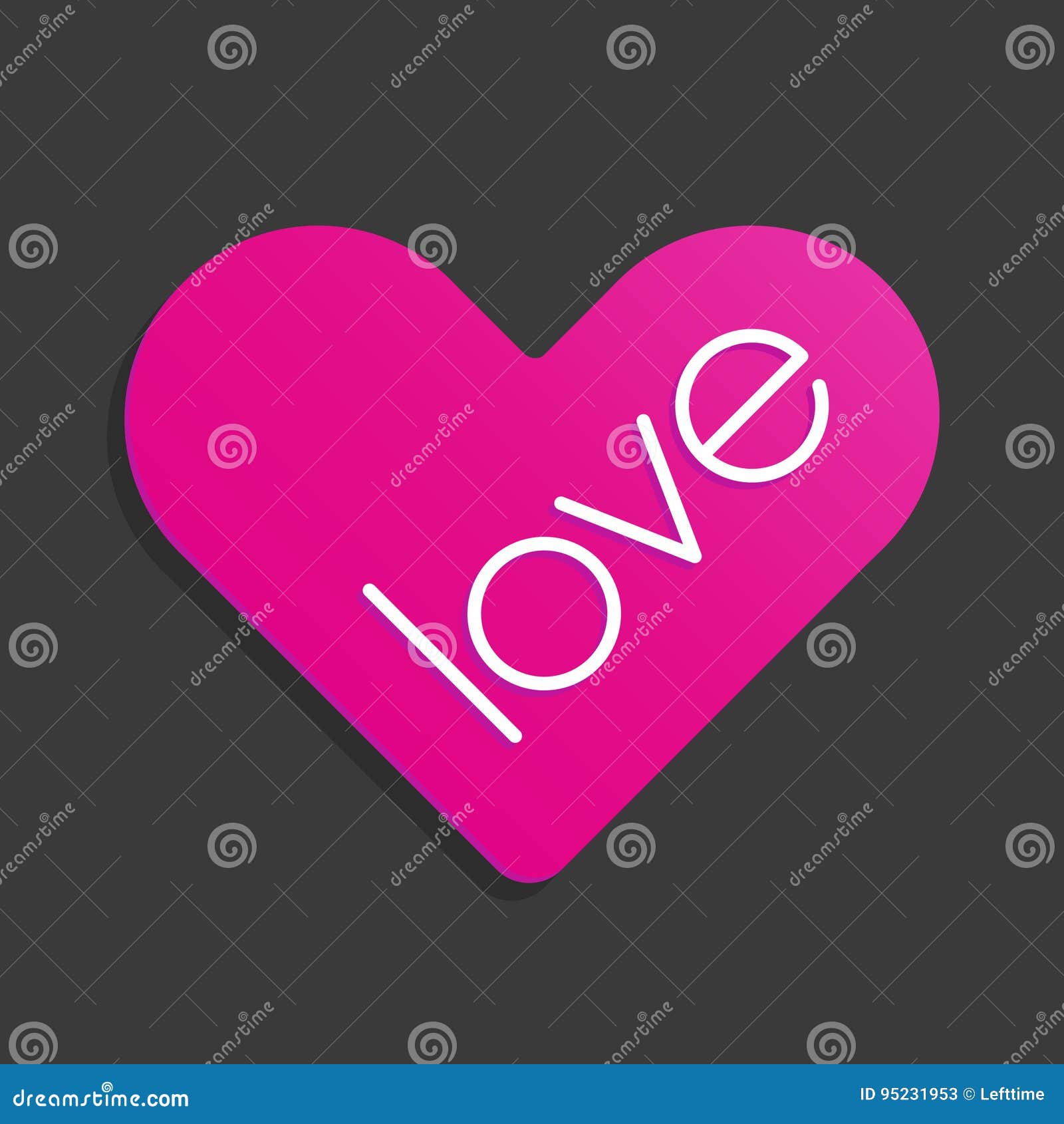 Heart Love Symbol Sticker Icon Stock Vector - Illustration of unusual ...