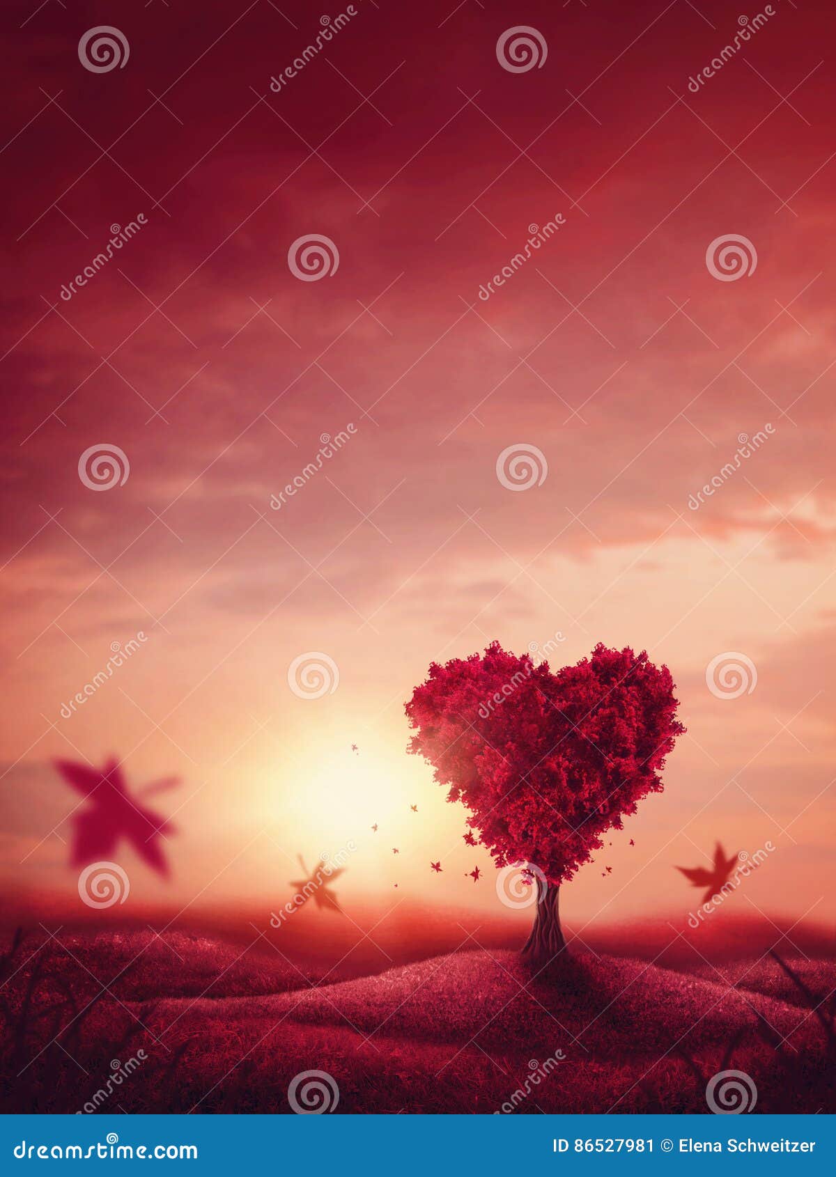 Heart love tree stock image. Image of dreams, surreal - 86527981