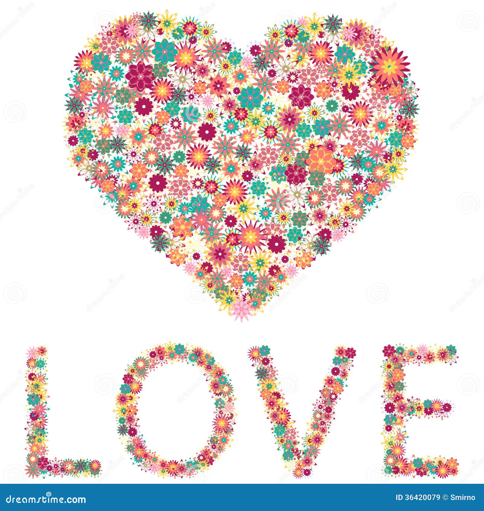 Heart and LOVE word stock vector. Illustration of element - 36420079