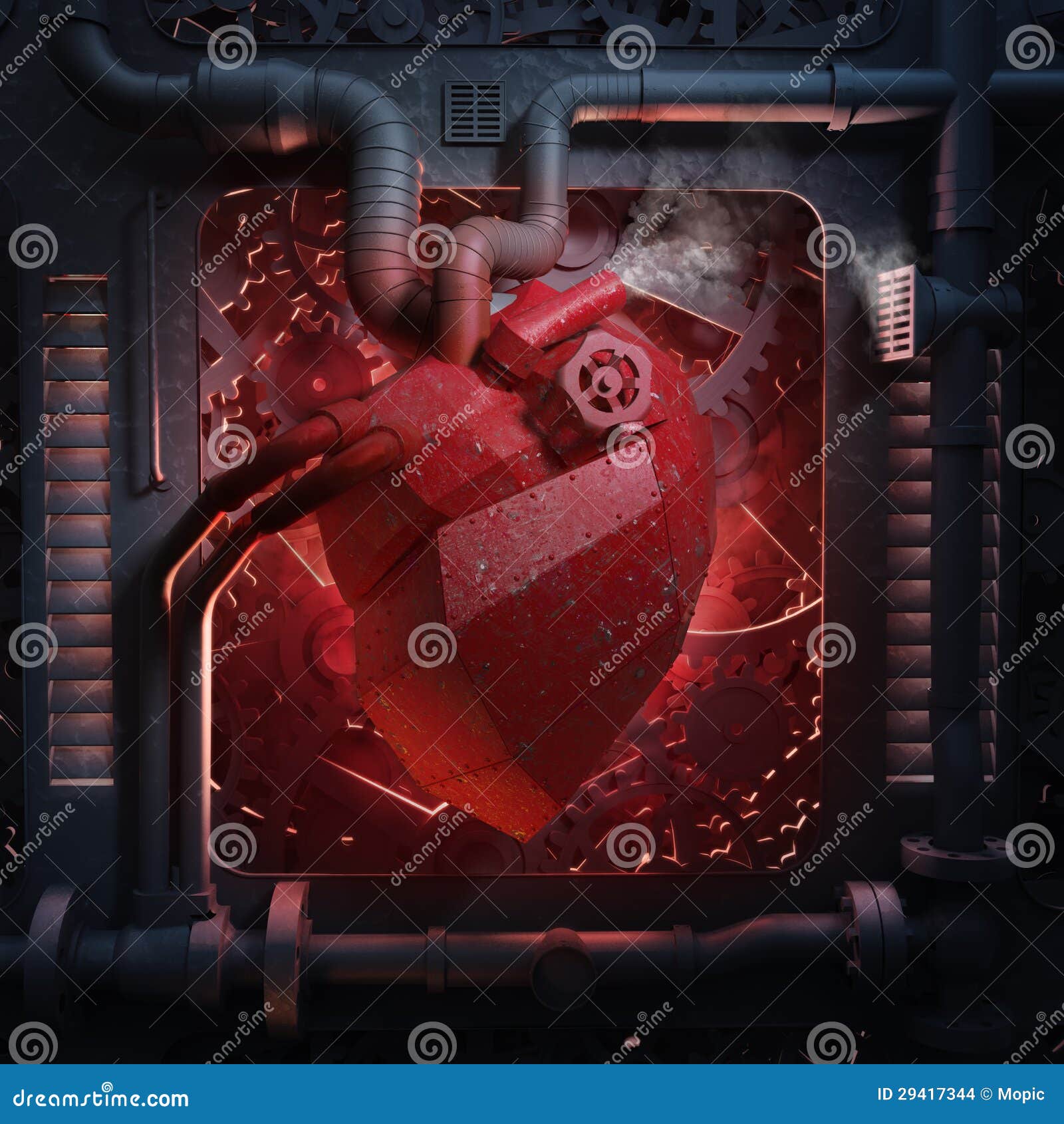 Heart machinery stock illustration. Illustration of mechanical - 29417344