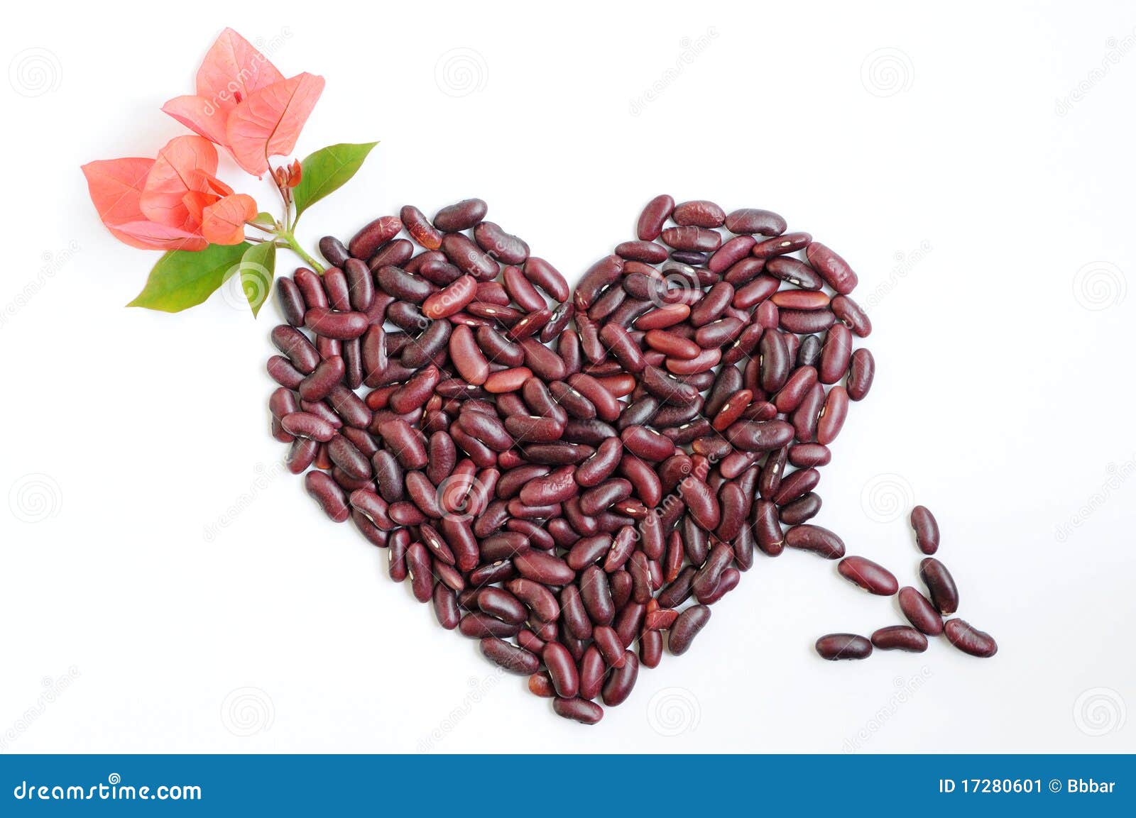 Heart made of beans stock image. Image of organ, cupid - 17280601