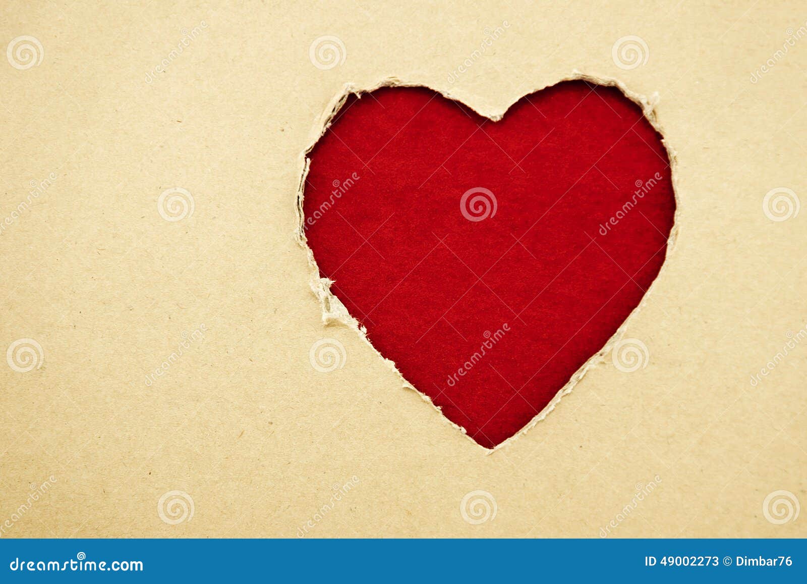 Heart Made of Cardboard (the Theme for Valentine S Day) Stock Image ...