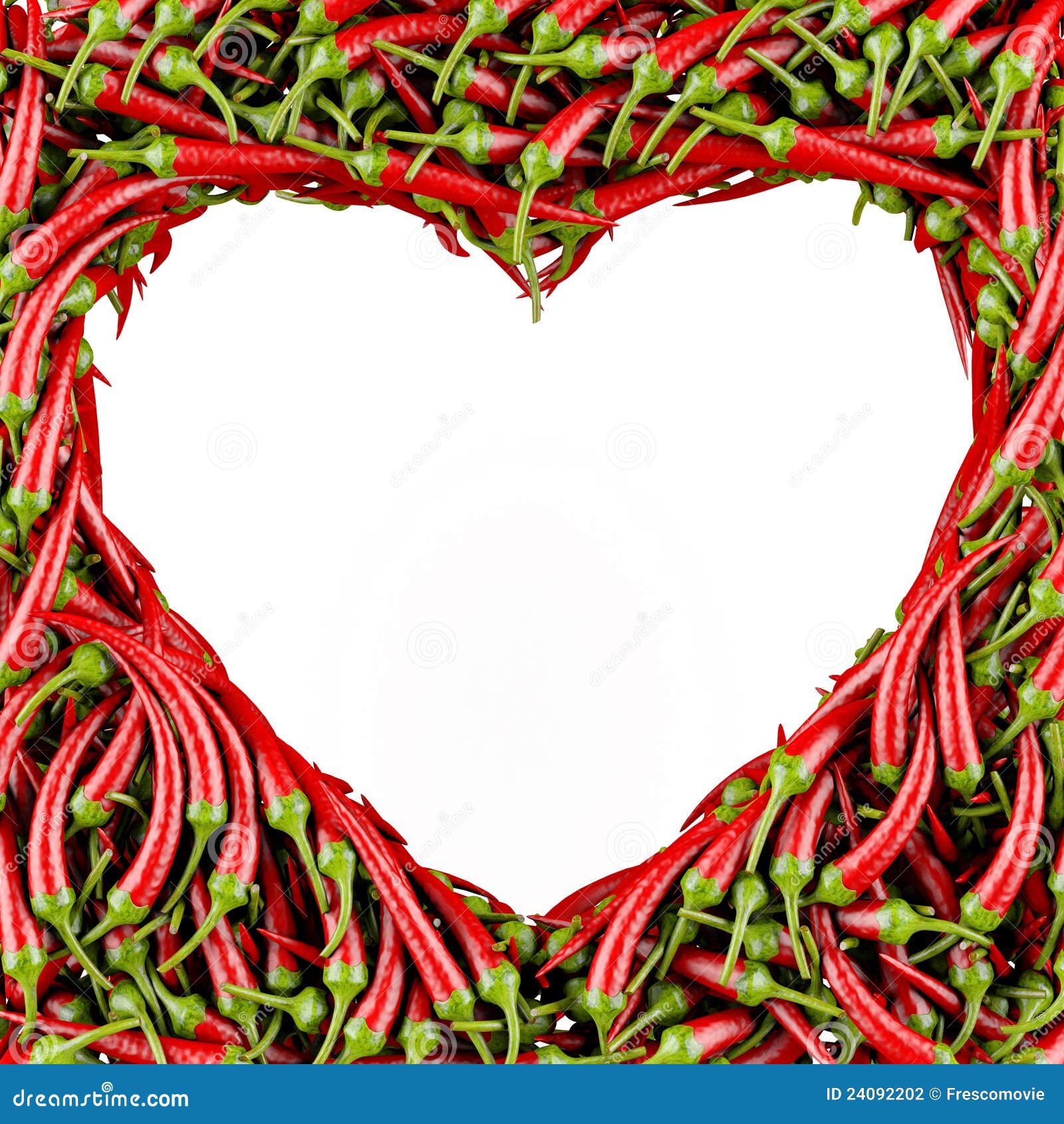 Heart made of Chili Pepper stock illustration. Illustration of cooking ...