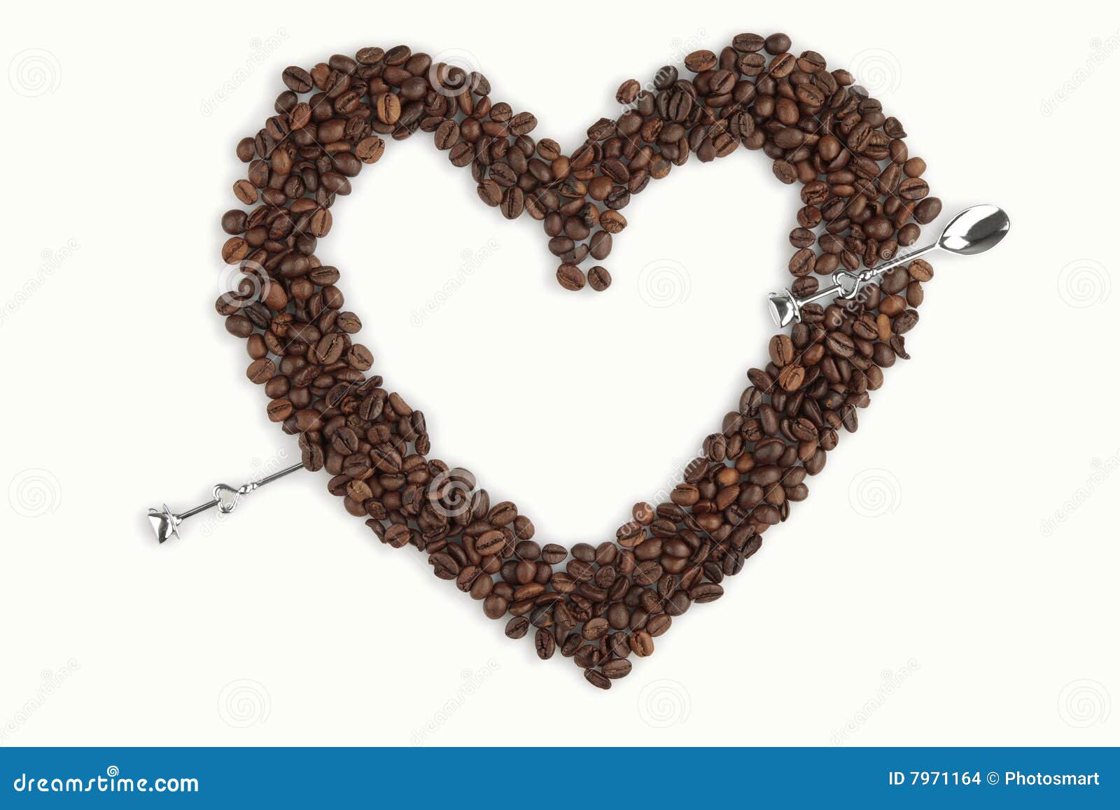 Heart made of coffee beans stock photo. Image of valentine - 7971164