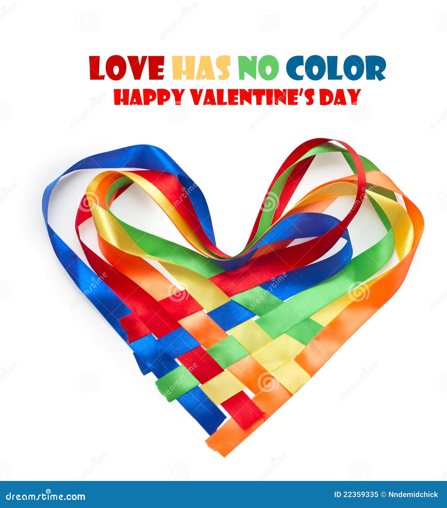 Heart Made of Intertwined Colored Ribbons Stock Image - Image of spiral ...