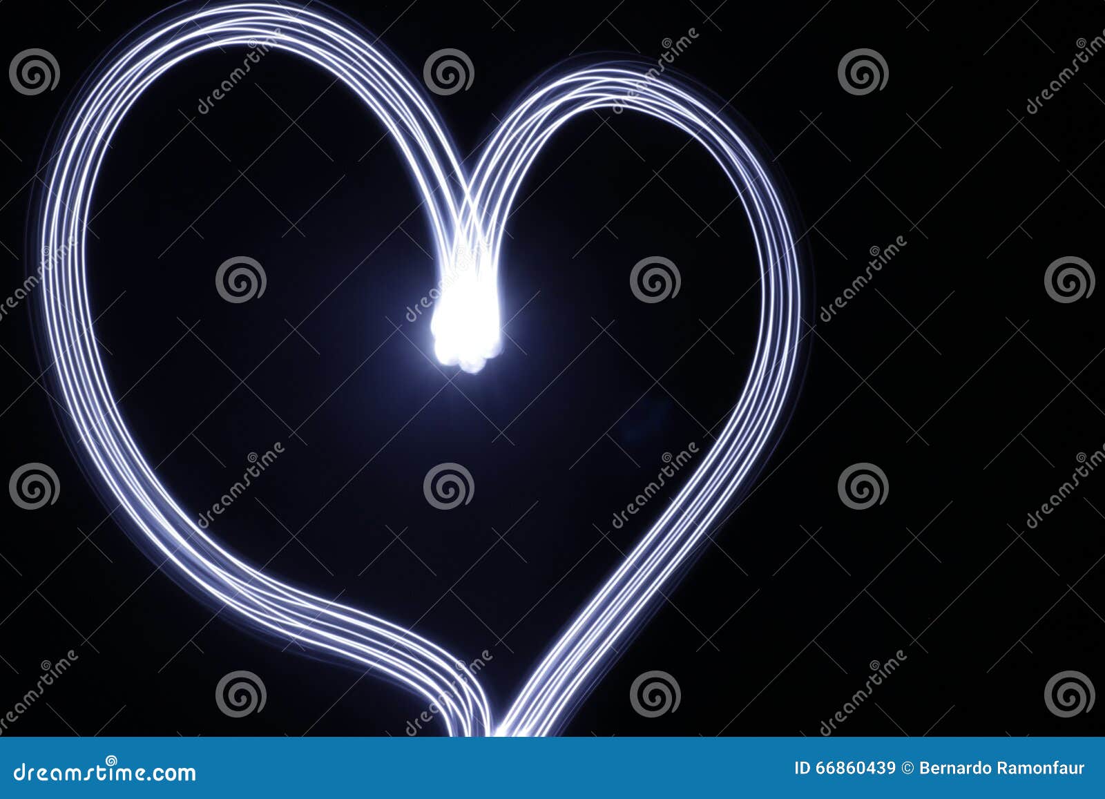 Heart Made with Long Exposure Light Effect Stock Image - Image of heart ...