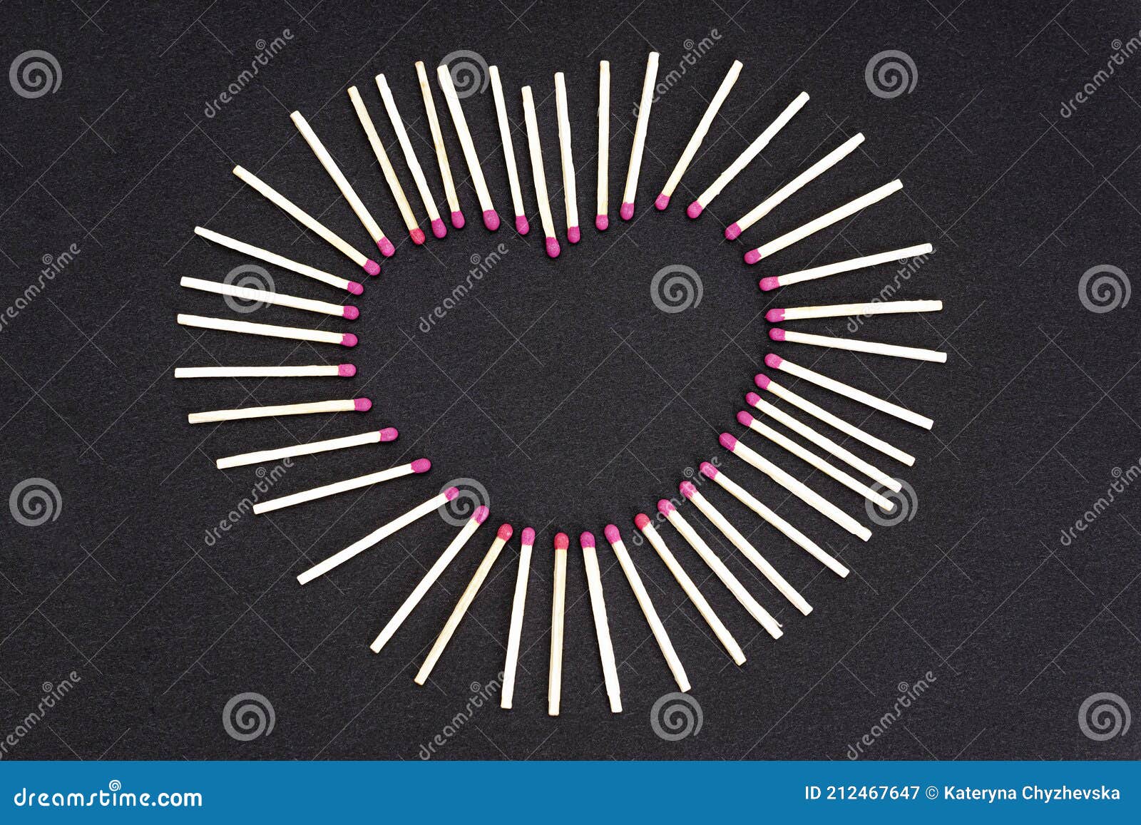 Heart made of matches stock image. Image of relationship - 212467647