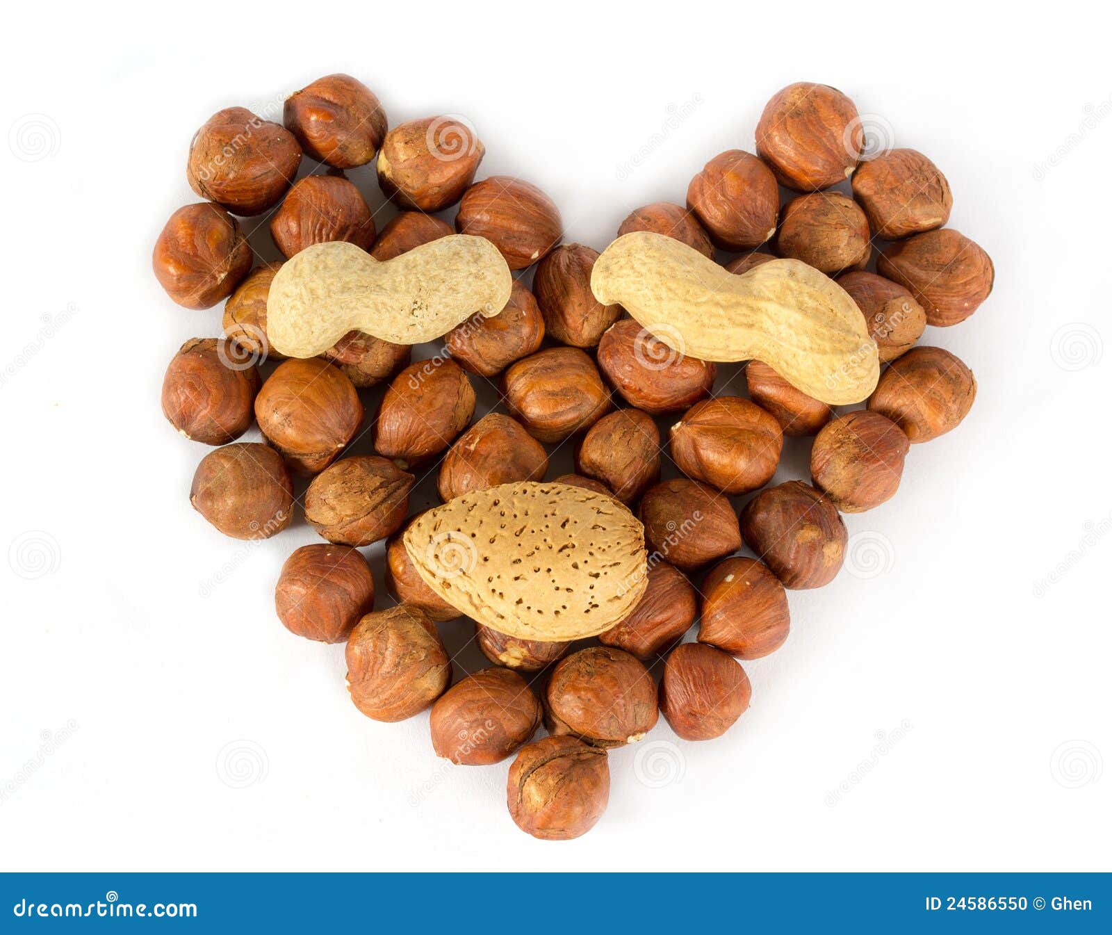 Heart made of nuts stock photo. Image of romantic, heart - 24586550