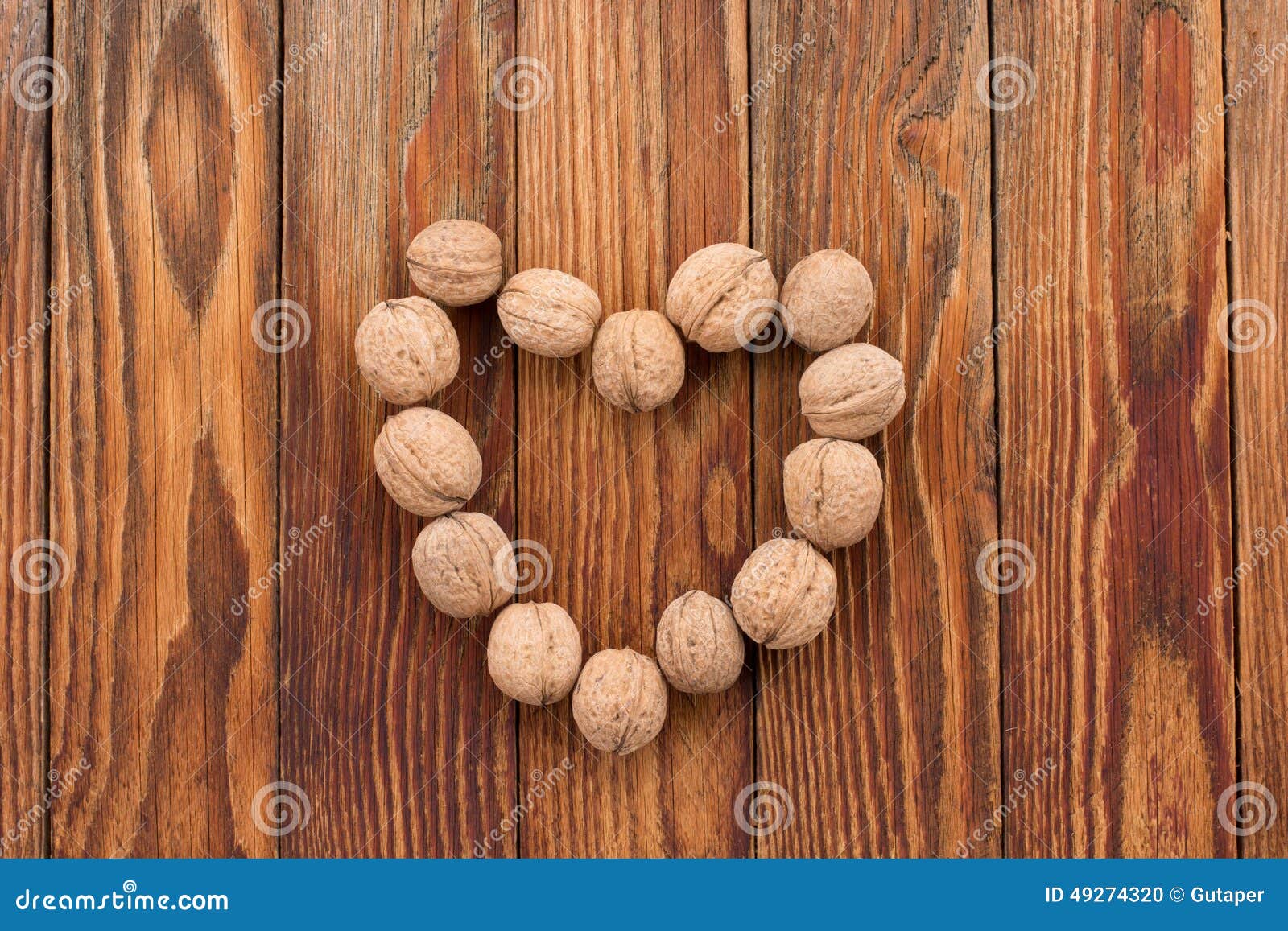 Heart made of nuts stock photo. Image of happiness, heart - 49274320