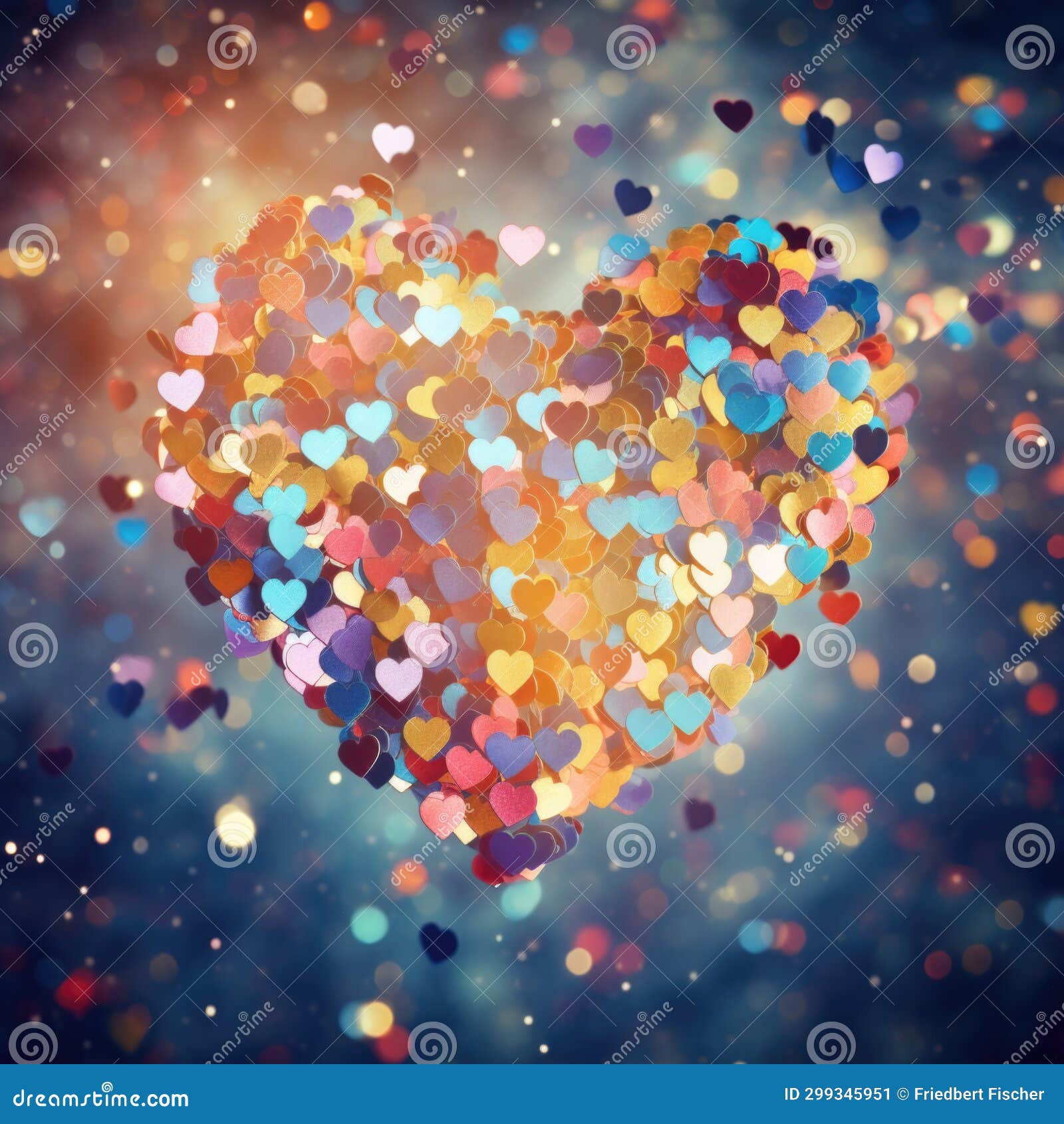 A Heart Made Out of Many Small Hearts Stock Illustration - Illustration ...