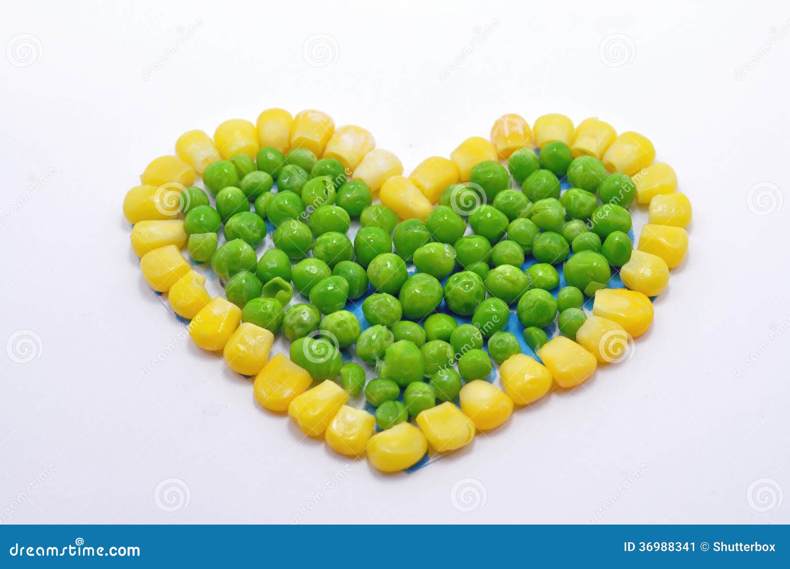 Heart Made from Peas and Sweetcorn Stock Image - Image of lent, natural ...
