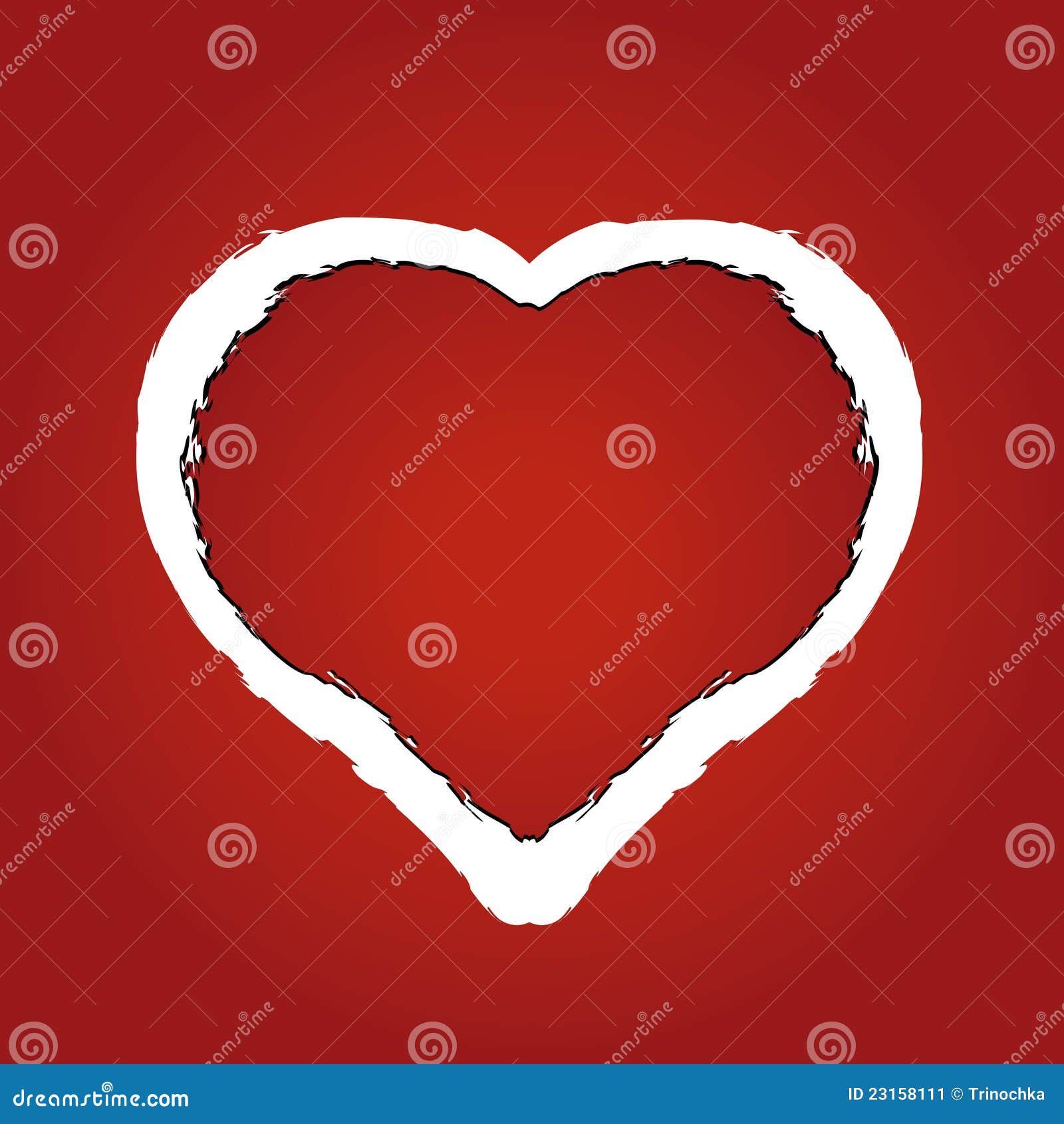Heart Made of Red Ragged Paper Stock Vector - Illustration of card ...