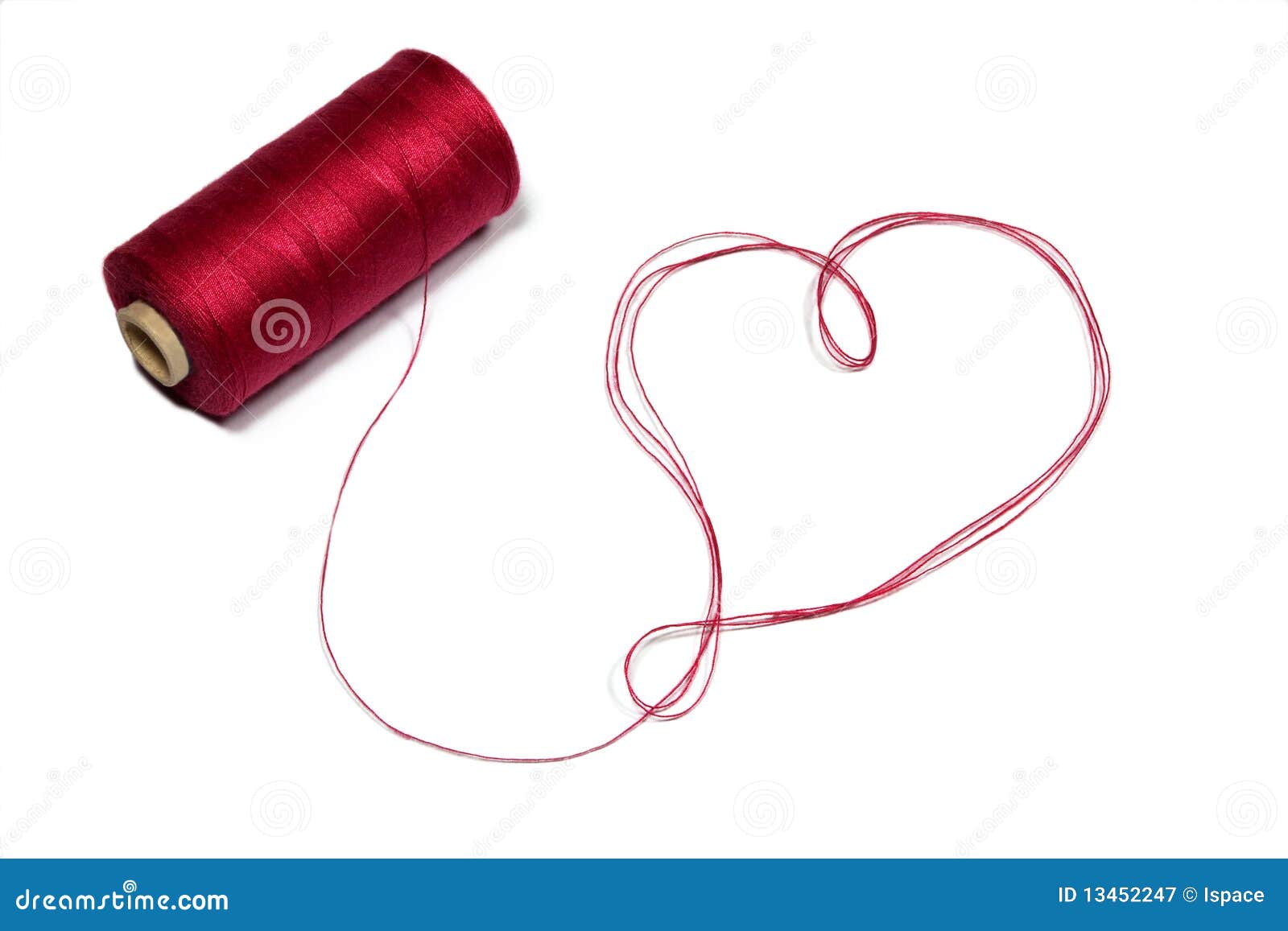 Heart made of red thread stock image. Image of line, filament - 13452247