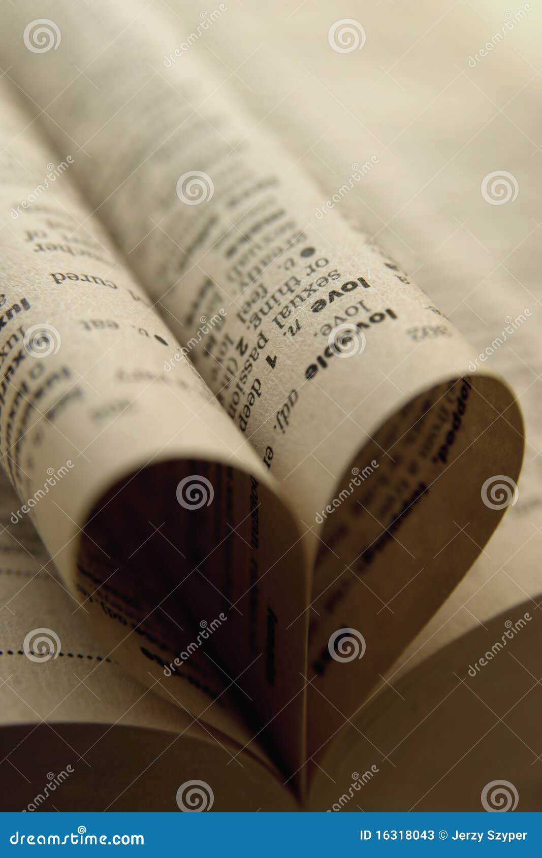 Heart Made of Rolled Up Book S Sheets Stock Image - Image of give ...
