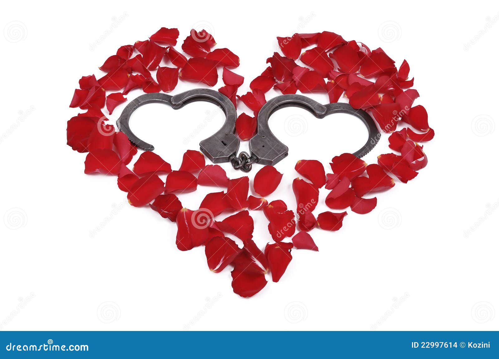 Heart Made of Roses with Handcuffs Inside Stock Photo - Image of flower ...