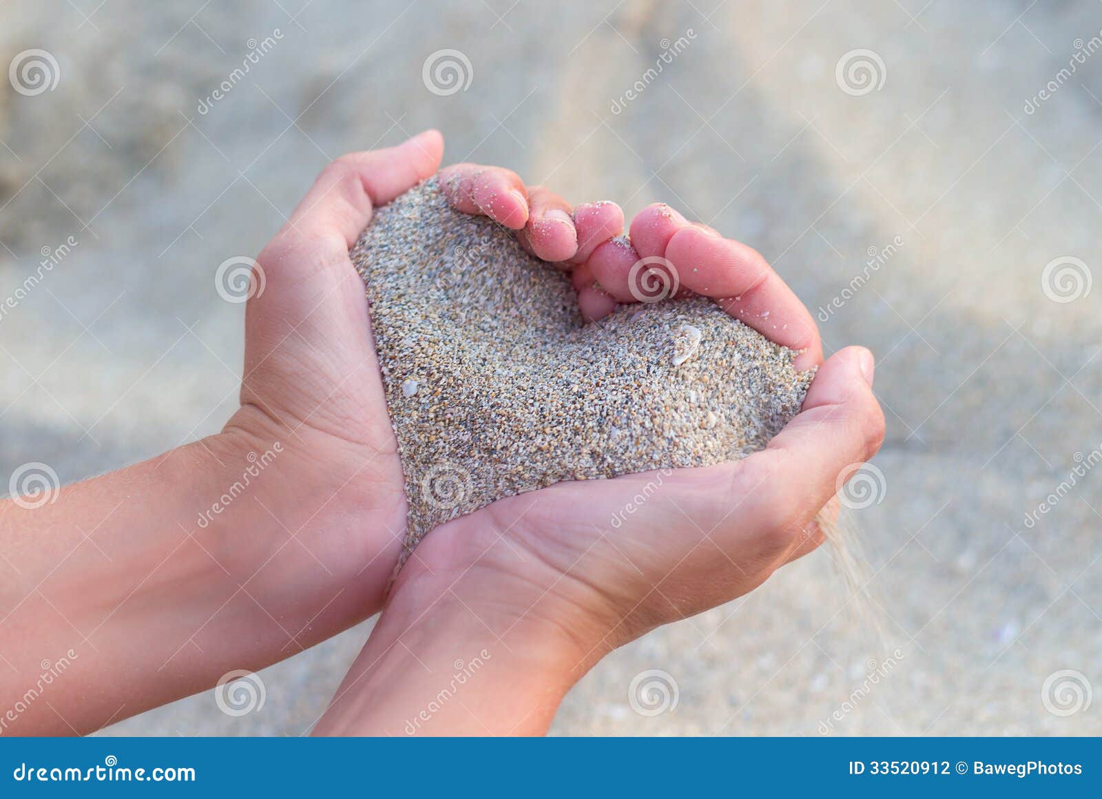 Heart made of sand stock photo. Image of summer, shape - 33520912
