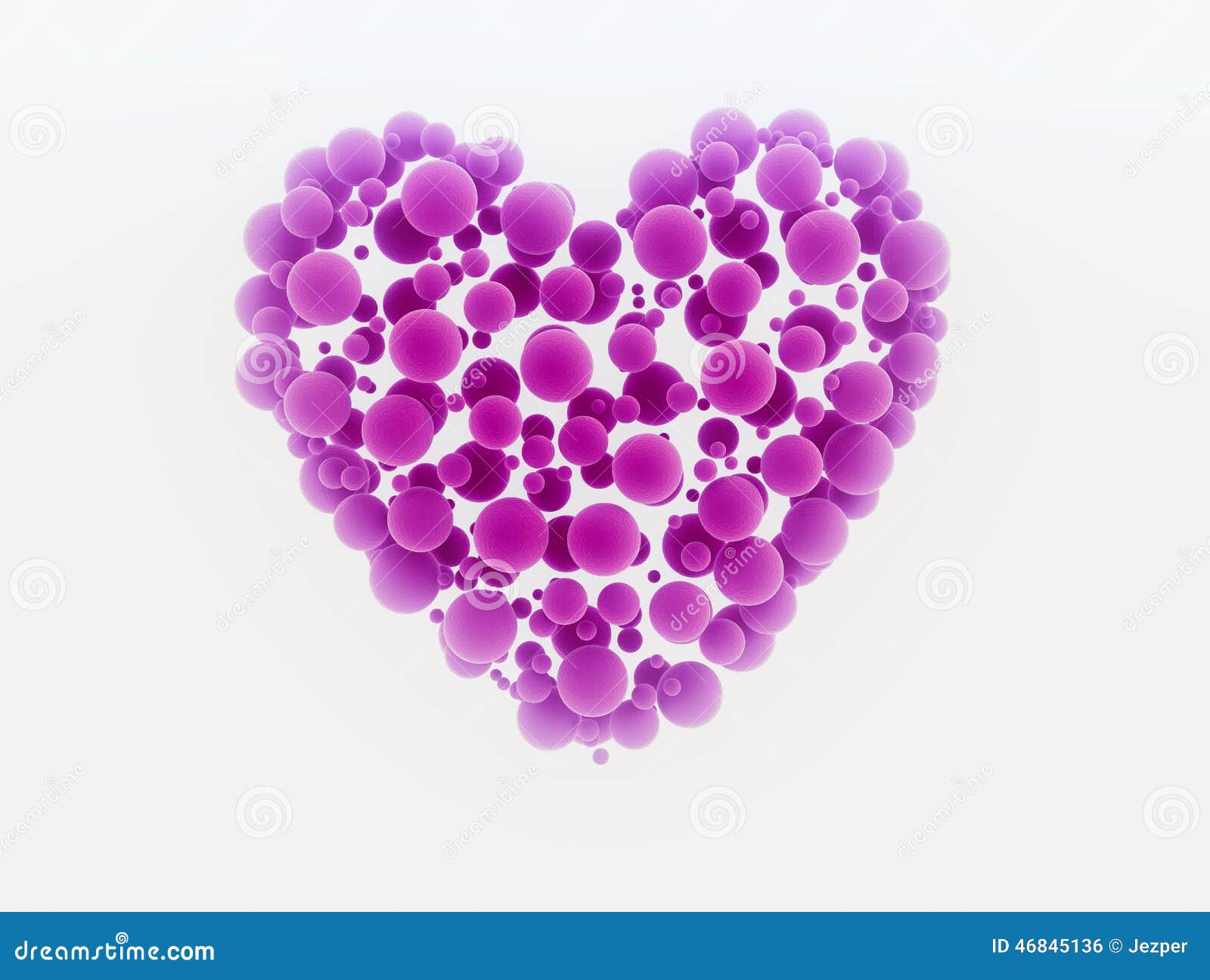 Heart Made of Small Spheres Stock Illustration - Illustration of ...