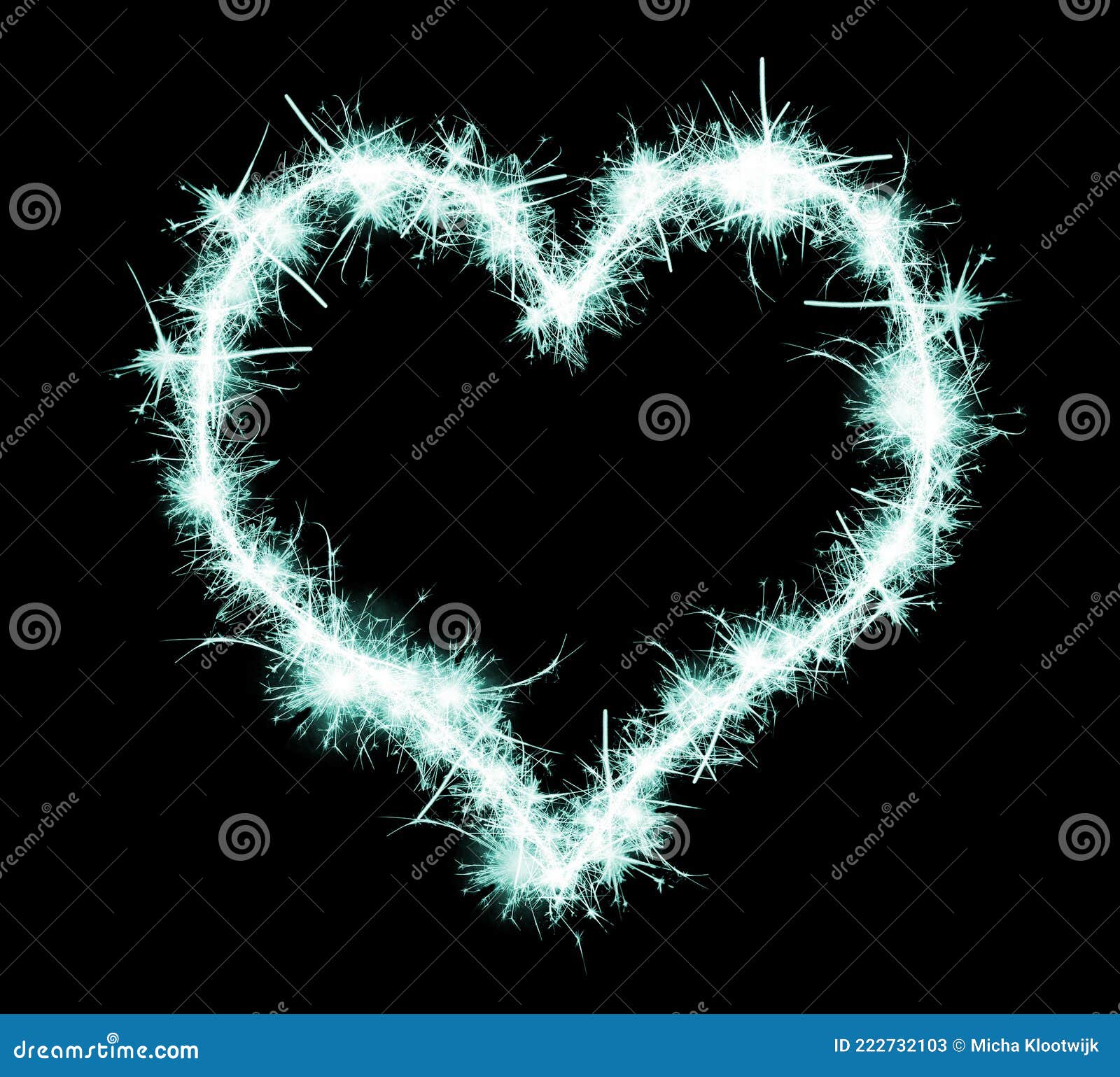 Heart made of sparks stock image. Image of marriage - 222732103