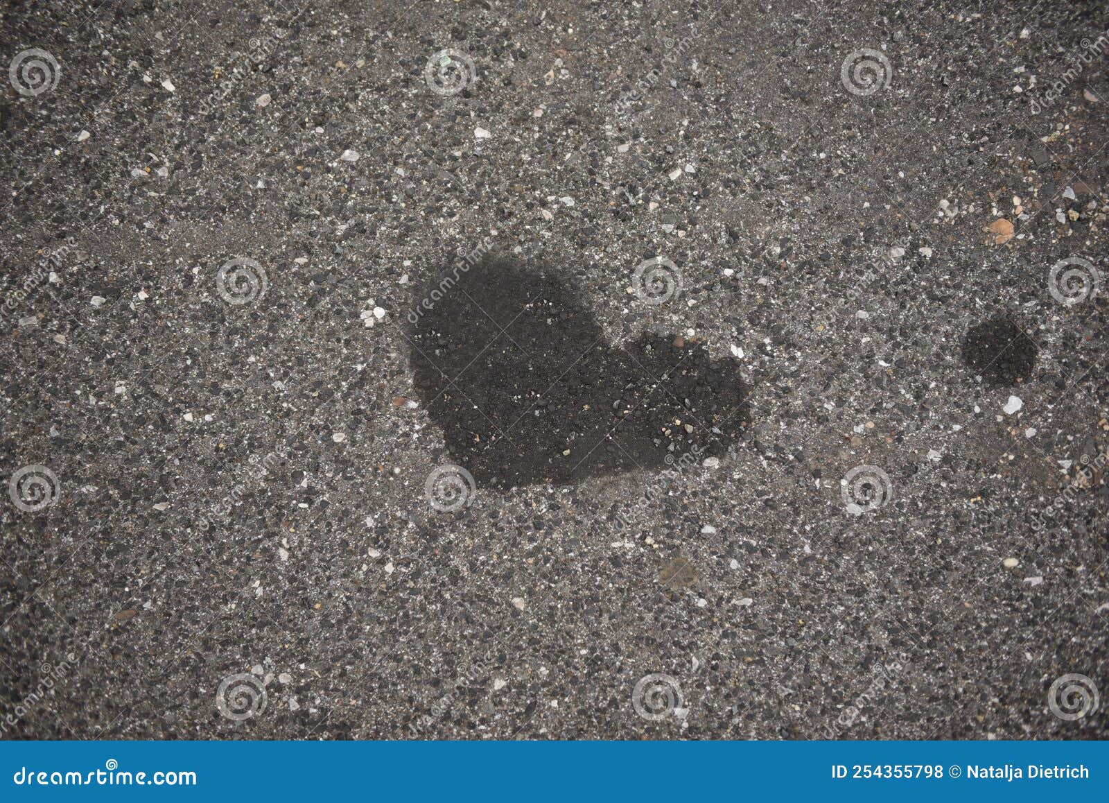 Heart Made from Spots on the Asphalt Stock Photo - Image of highway ...