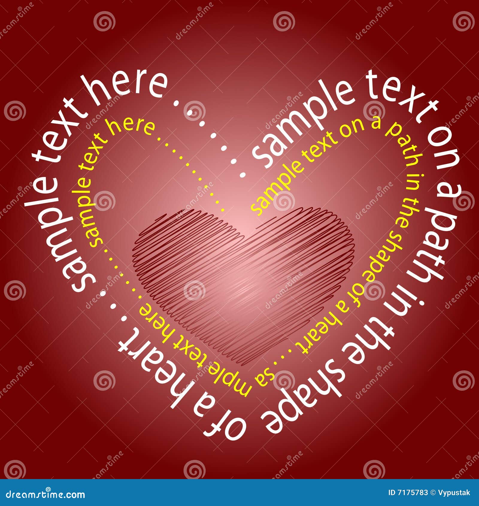 Heart made by text stock vector. Illustration of vector - 7175783