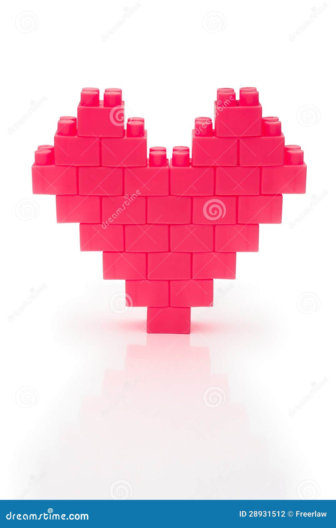 Heart made from toy bricks stock photo. Image of educational - 28931512
