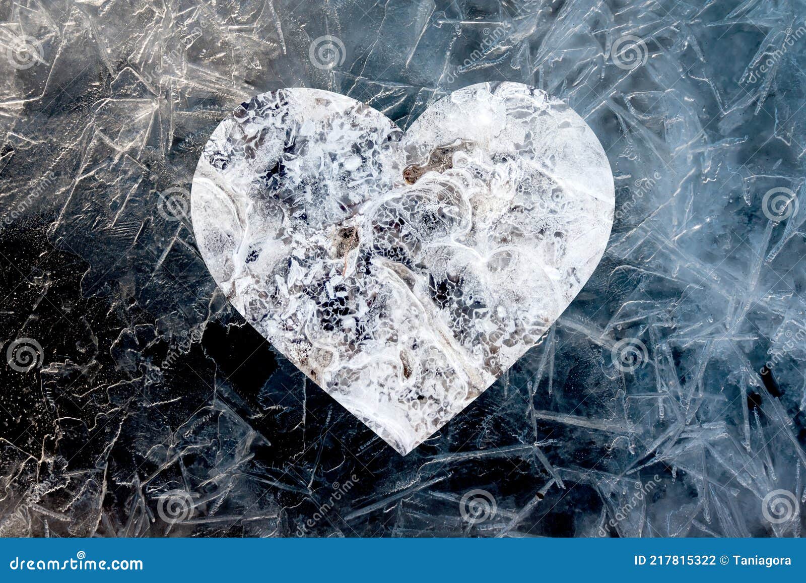 Heart Made Up of Different Frozen Structures. Stock Photo - Image of ...