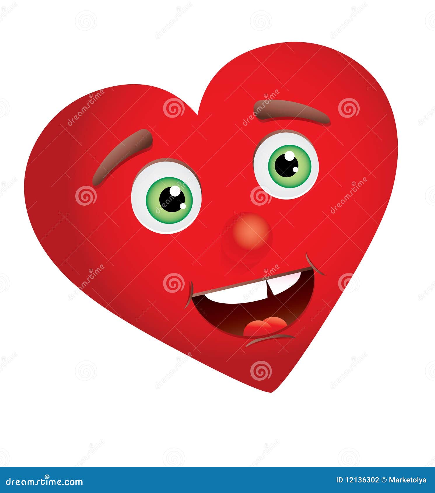 Heart Man Face stock vector. Illustration of letter, feelings - 12136302