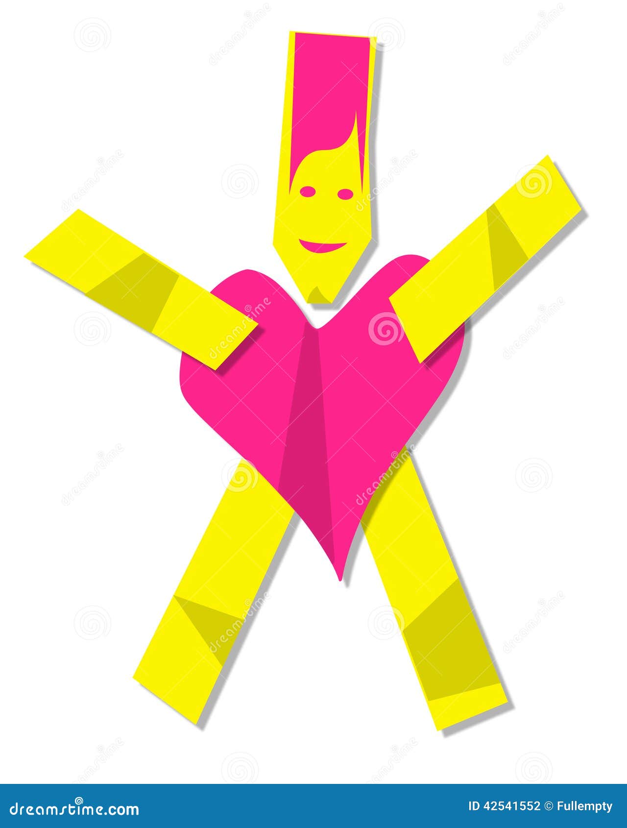 Heart man stock illustration. Illustration of heartman - 42541552