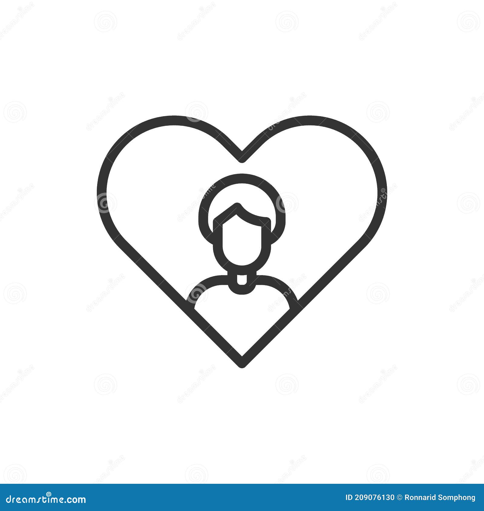 Heart Man Love Icon or Logo Vector Stock Vector - Illustration of ...