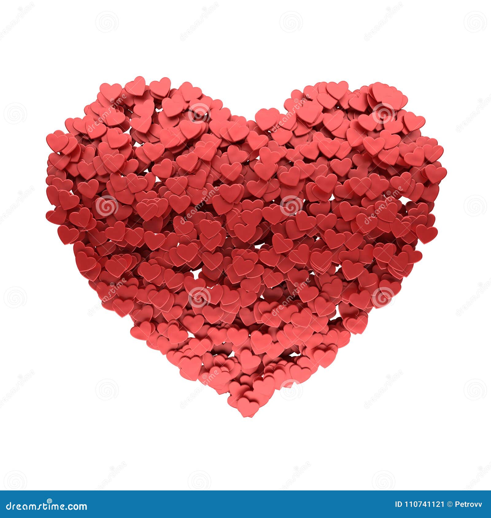 Heart of many small hearts stock illustration. Illustration of ...