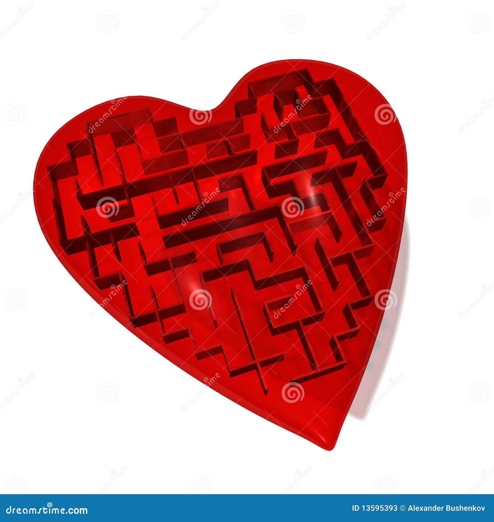 Heart Maze Vector