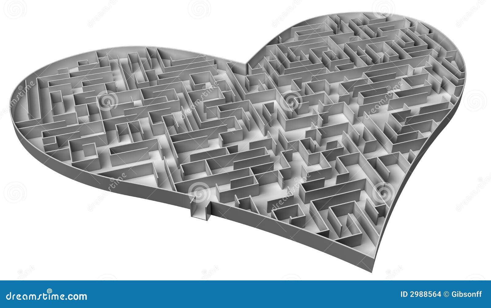 Heart maze stock illustration. Illustration of concepts - 2988564