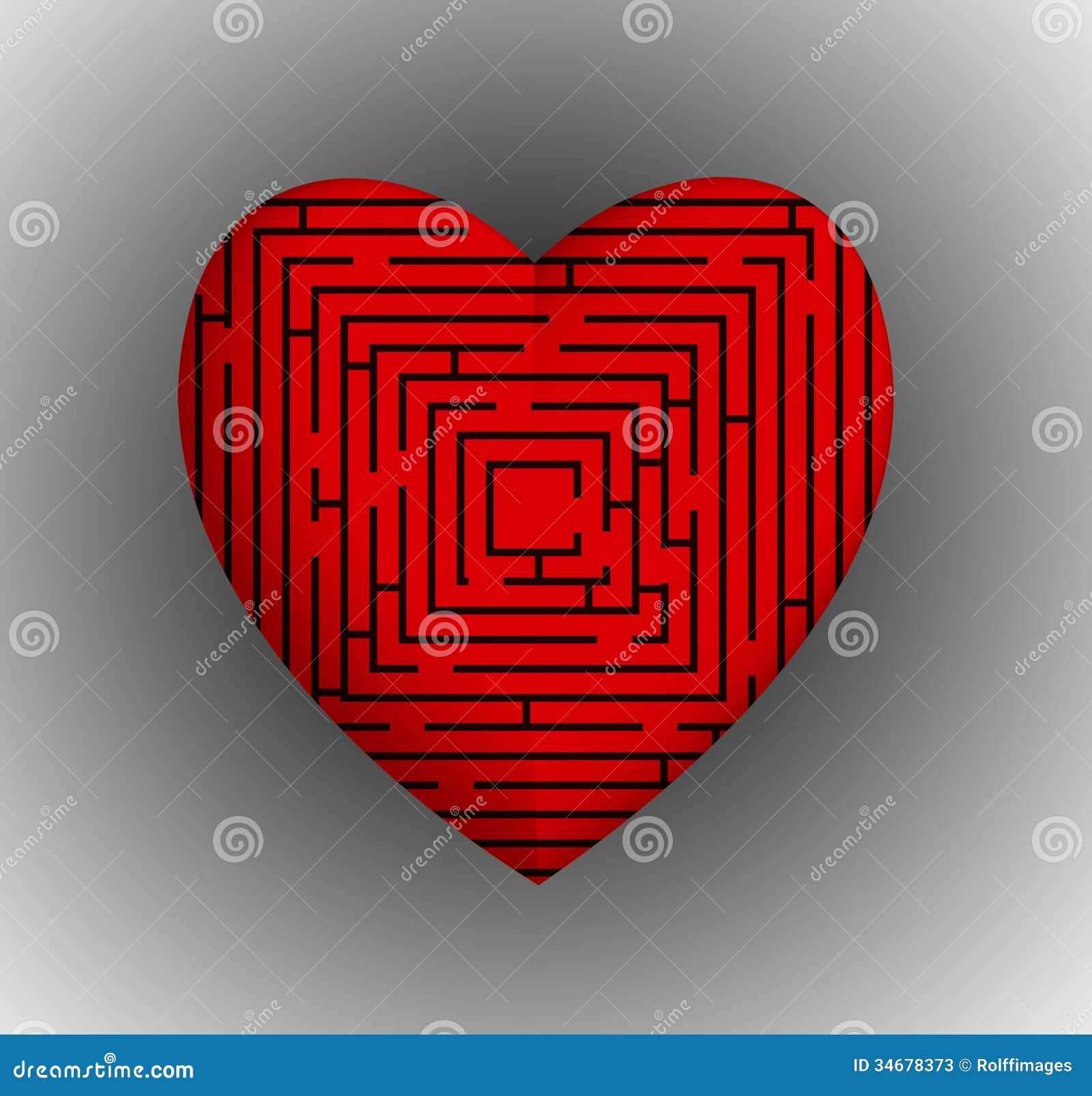 Heart Maze stock illustration. Illustration of marry - 34678373